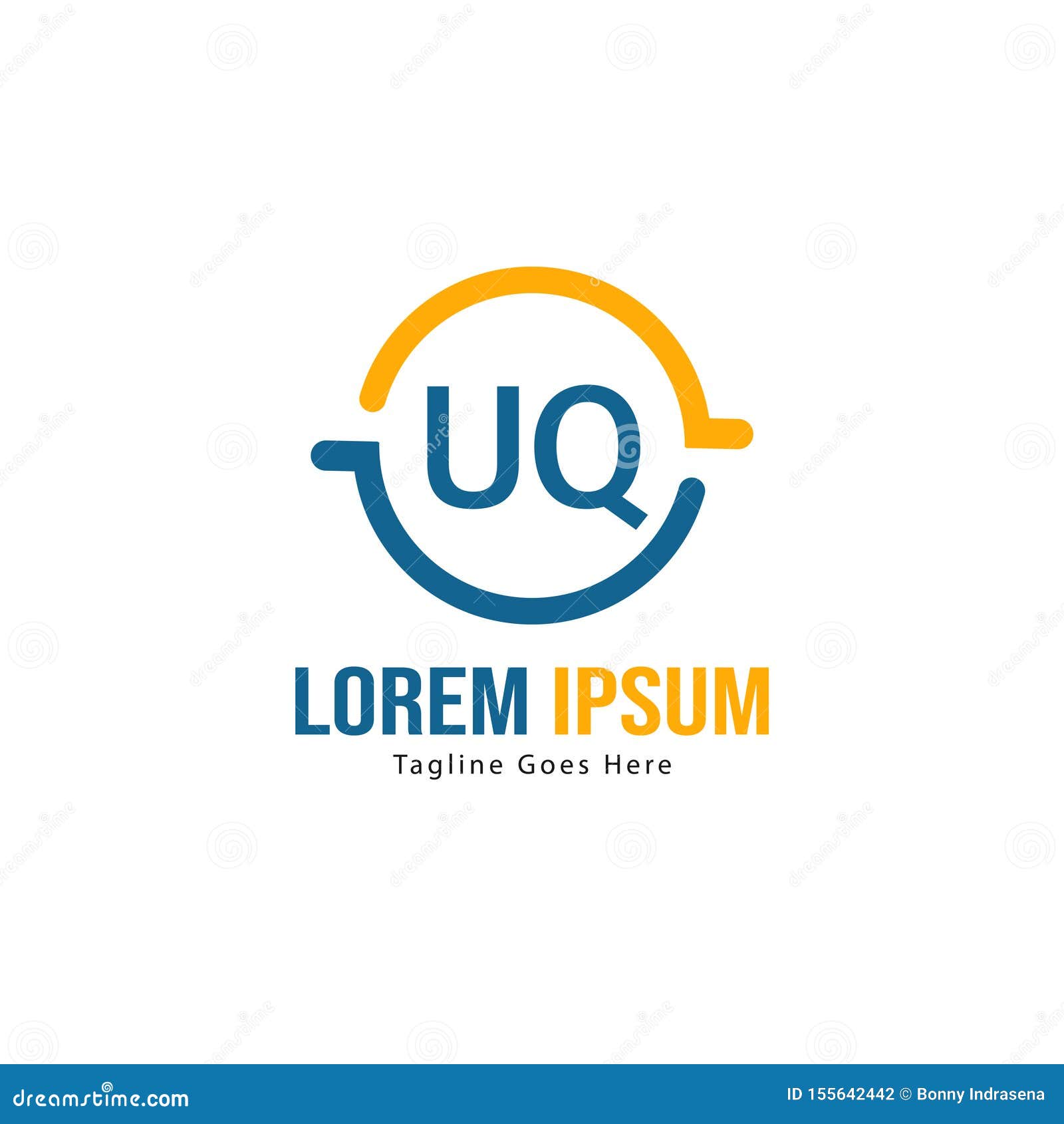 UQ Letter Logo Design. Creative Modern UQ Letters Icon Illustration ...
