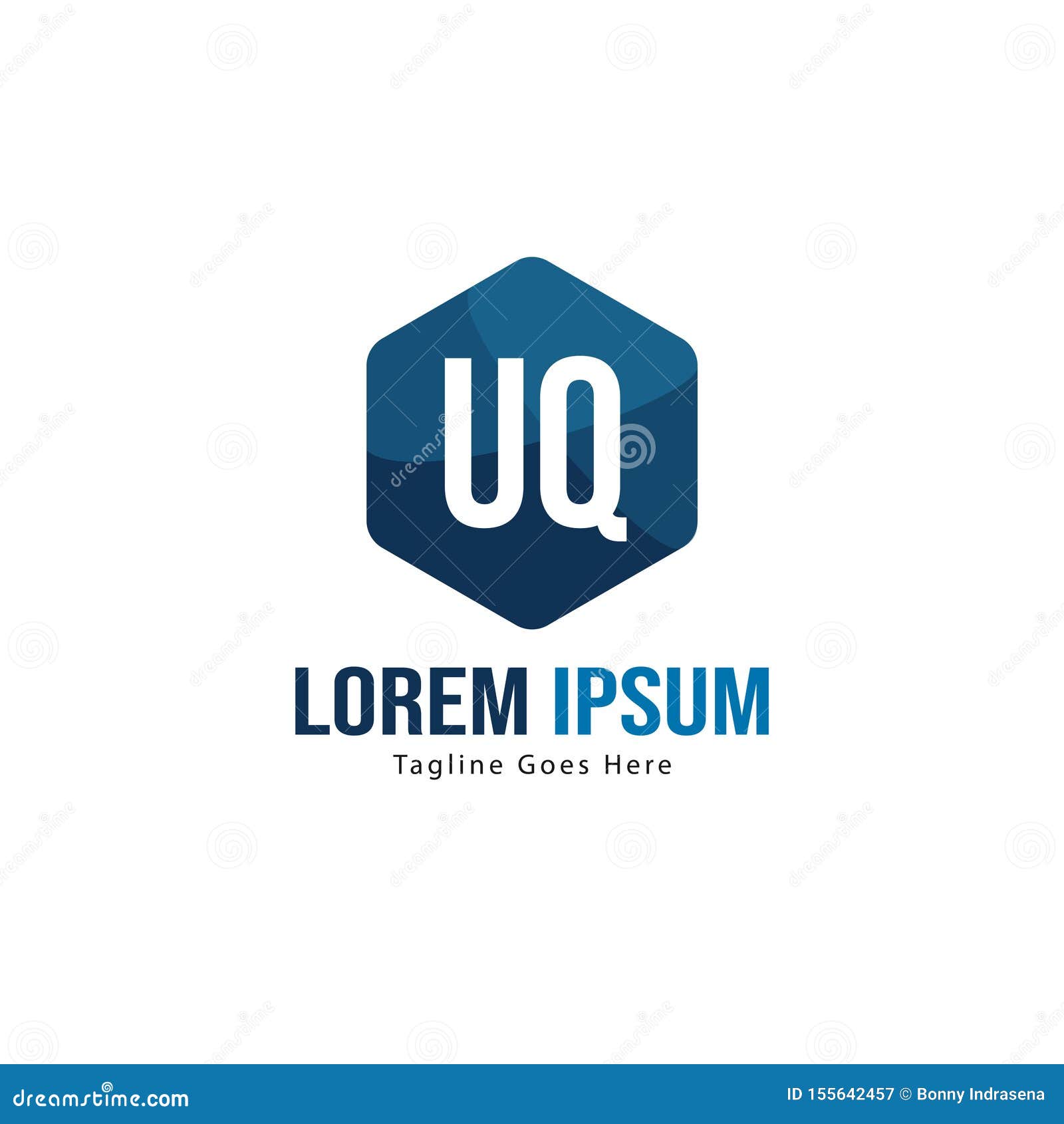 UQ Letter Logo Design. Creative Modern UQ Letters Icon Illustration ...