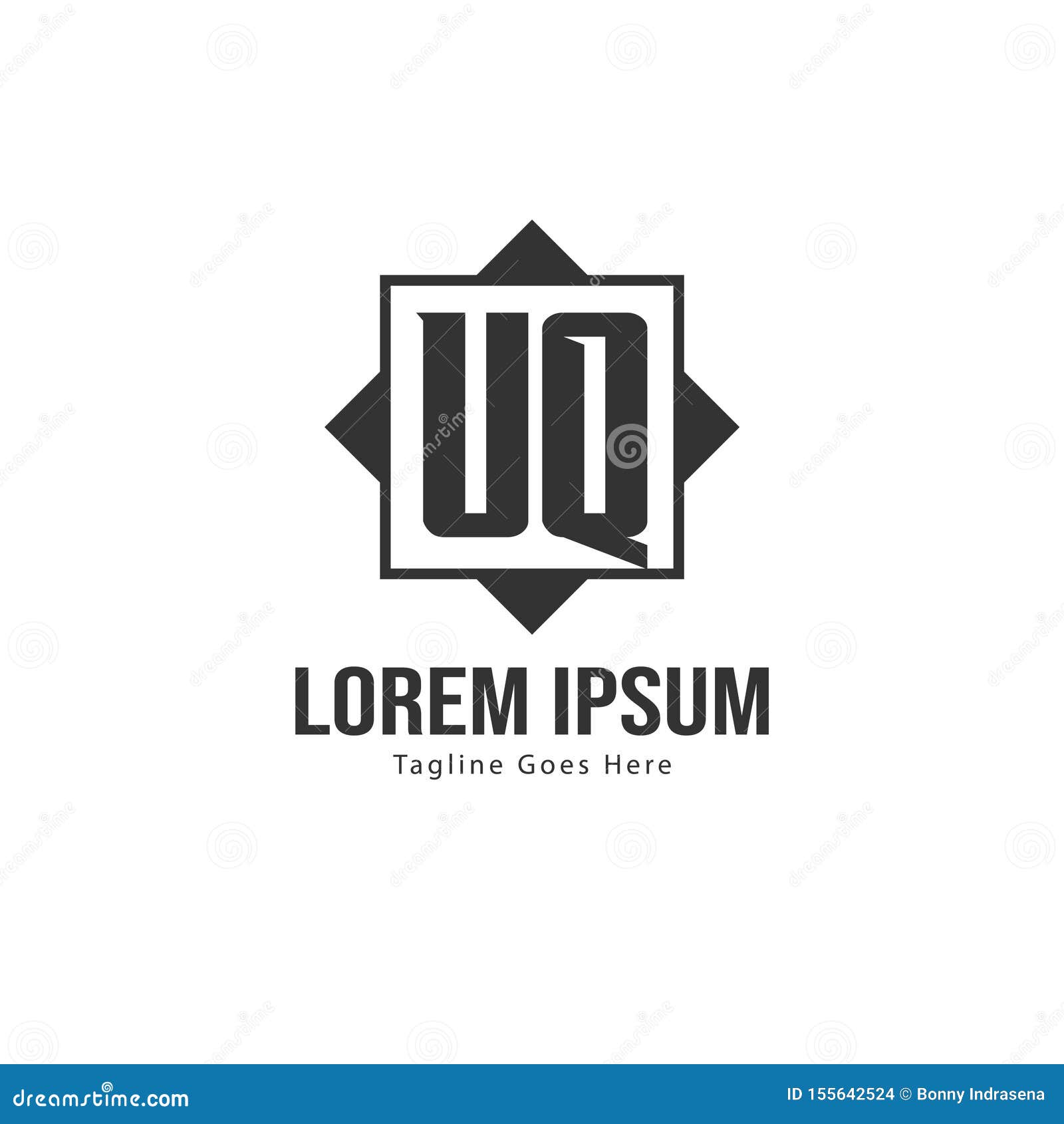 UQ Letter Logo Design. Creative Modern UQ Letters Icon Illustration ...