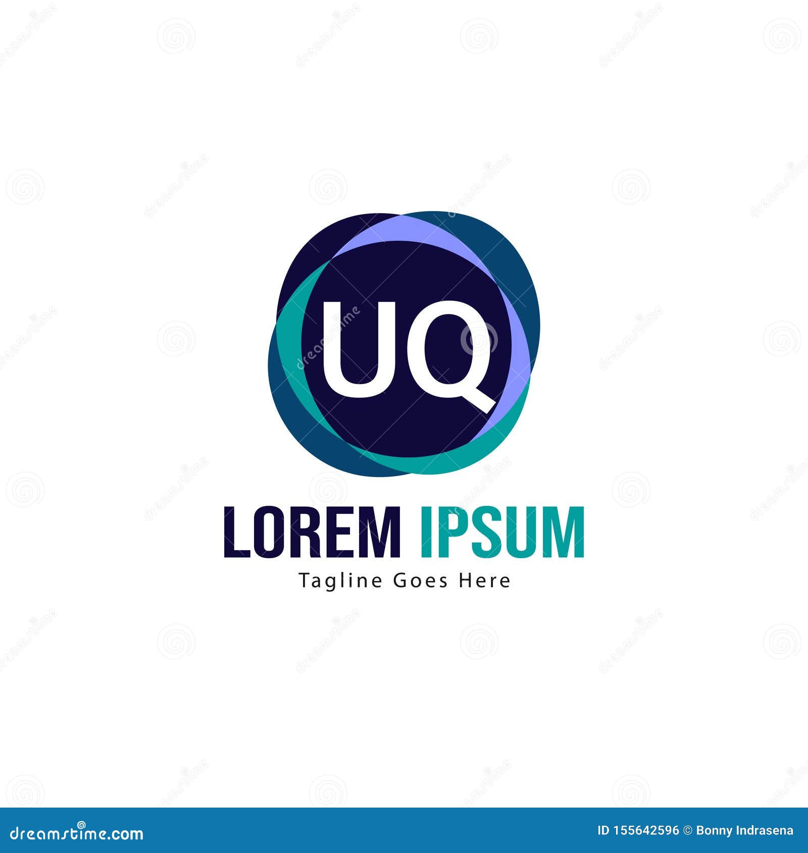 UQ Letter Logo Design. Creative Modern UQ Letters Icon Illustration ...