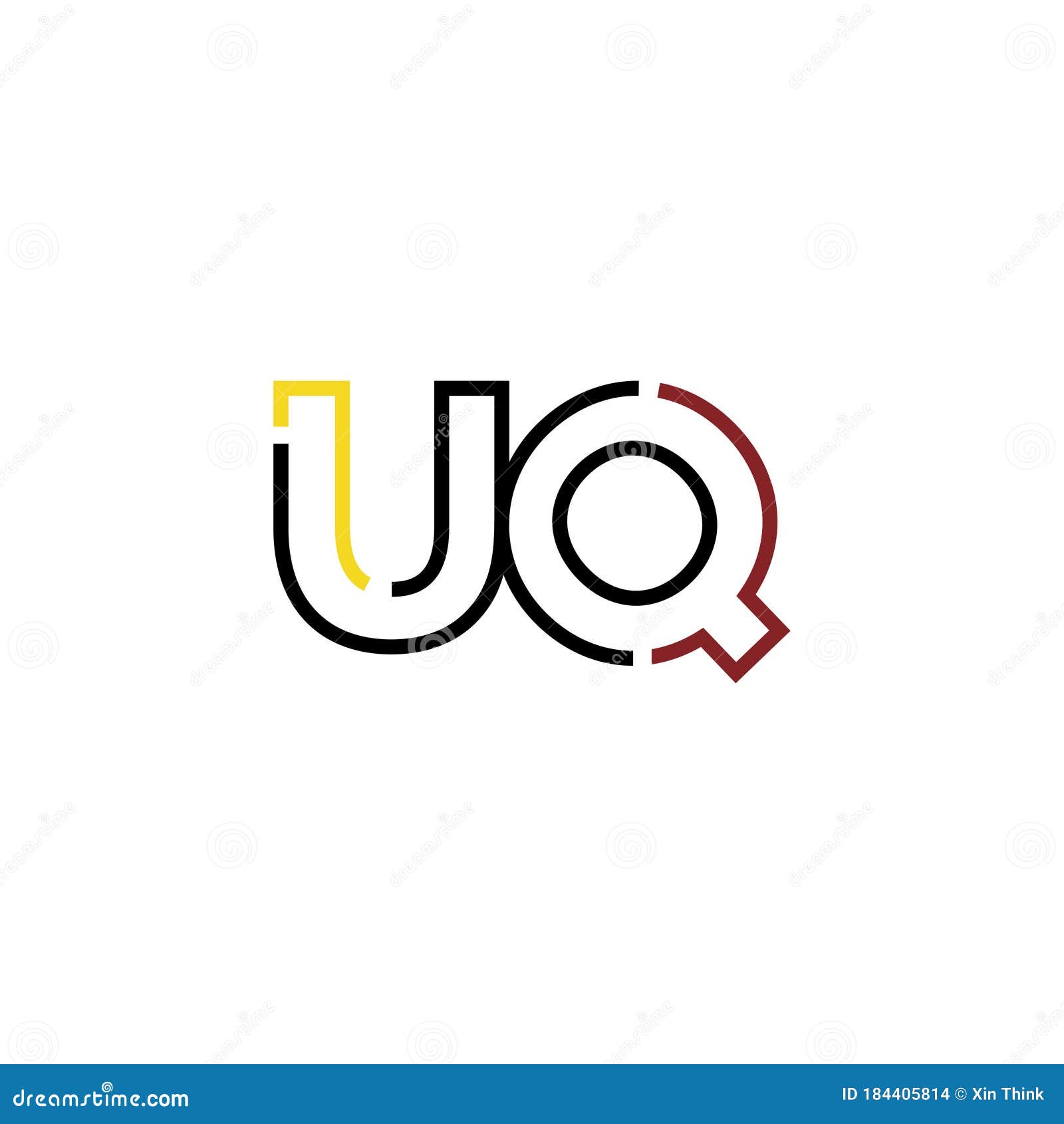 UQ Letter Logo Icon Design Template Elements Stock Vector ...