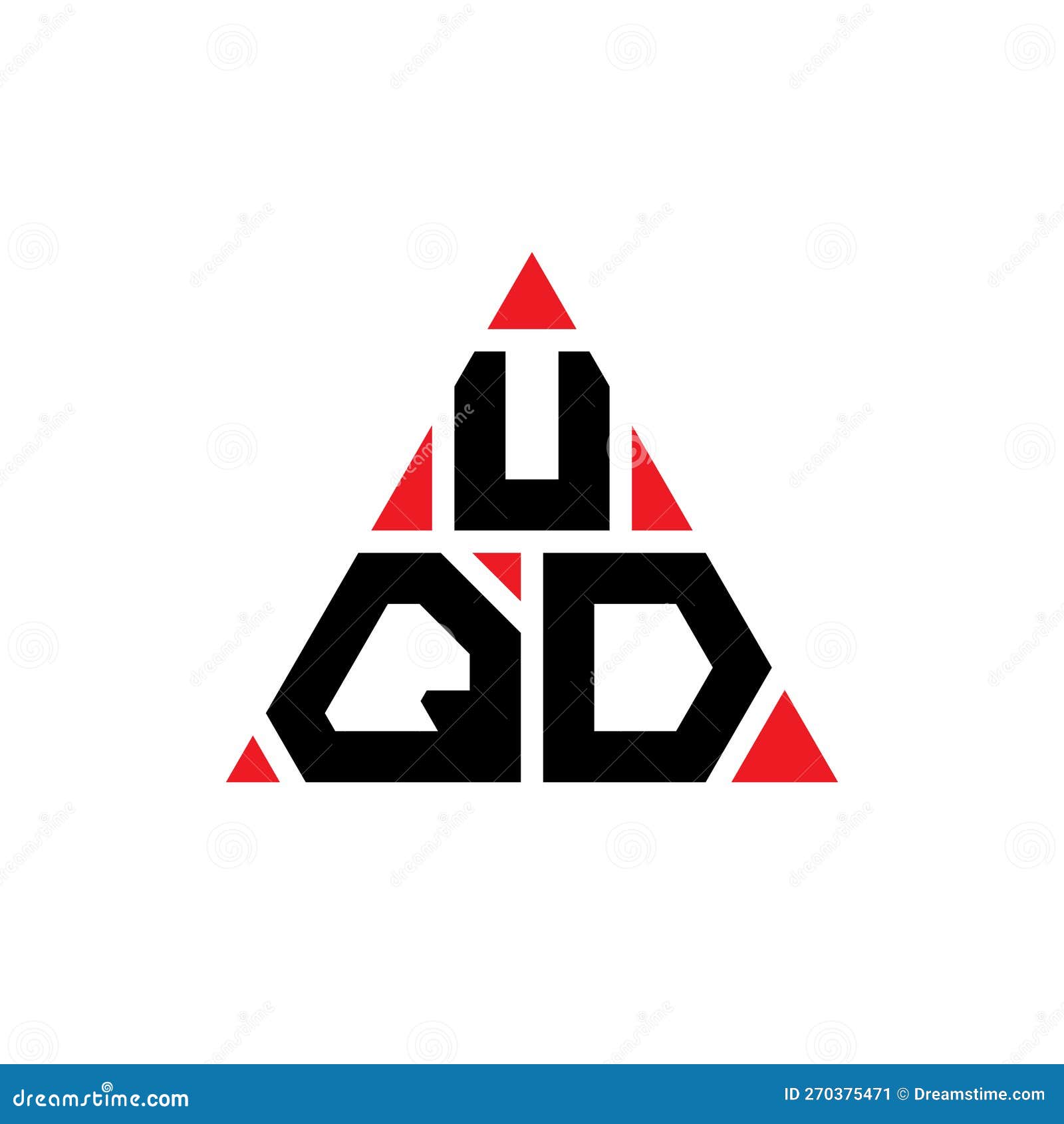 UQD Triangle Letter Logo Design with Triangle Shape. UQD Triangle Logo ...