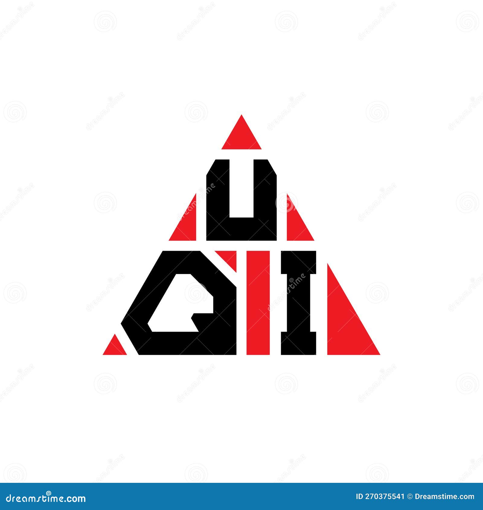 UQI Triangle Letter Logo Design with Triangle Shape. UQI Triangle Logo ...