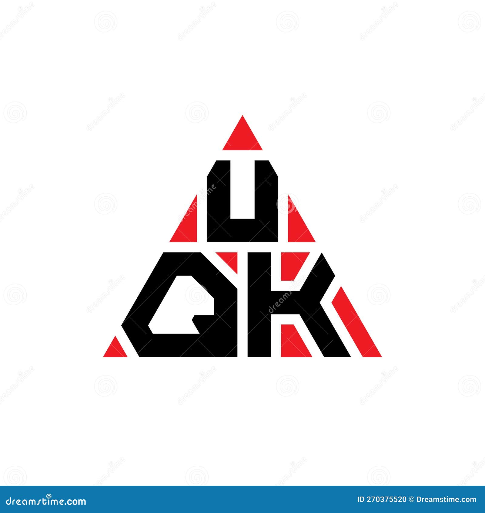 UQK Triangle Letter Logo Design with Triangle Shape. UQK Triangle Logo ...