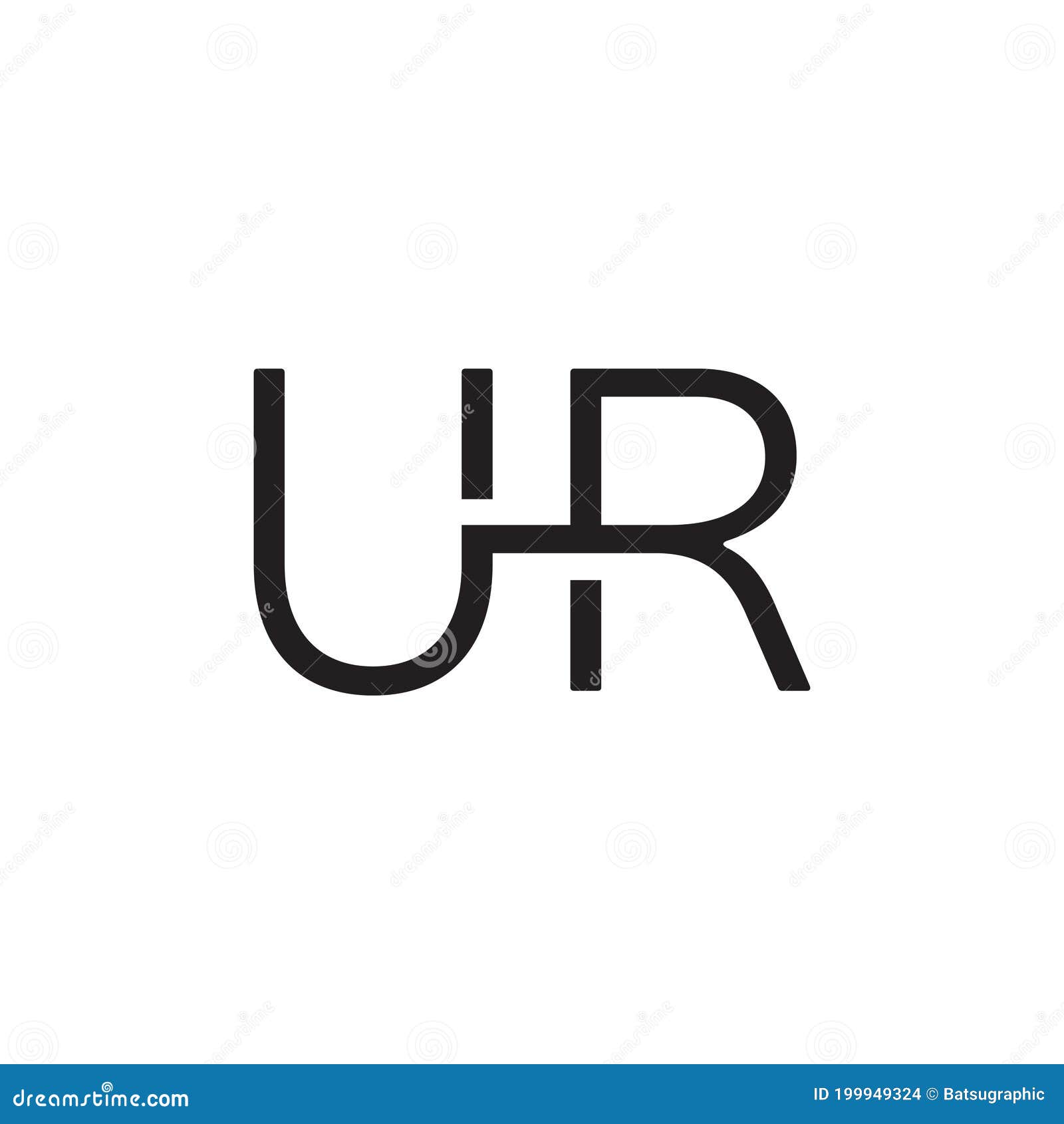 Ur Initial Letter Vector Logo Icon Stock Vector - Illustration of clean ...