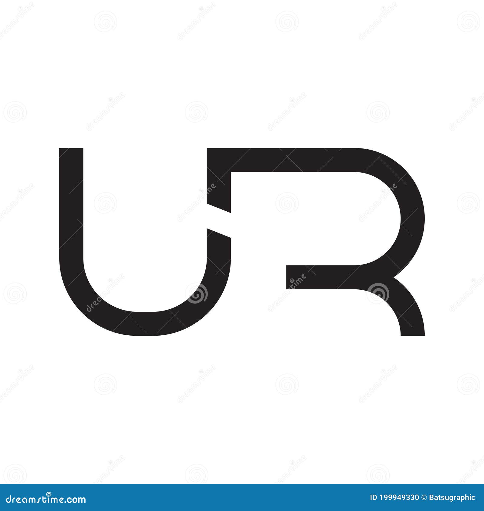 Ur Initial Letter Vector Logo Icon Stock Vector - Illustration of ...