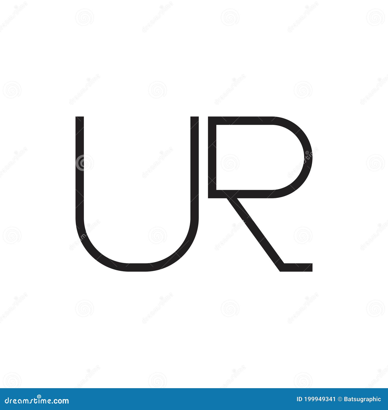 Ur Initial Letter Vector Logo Icon Stock Vector - Illustration of ...