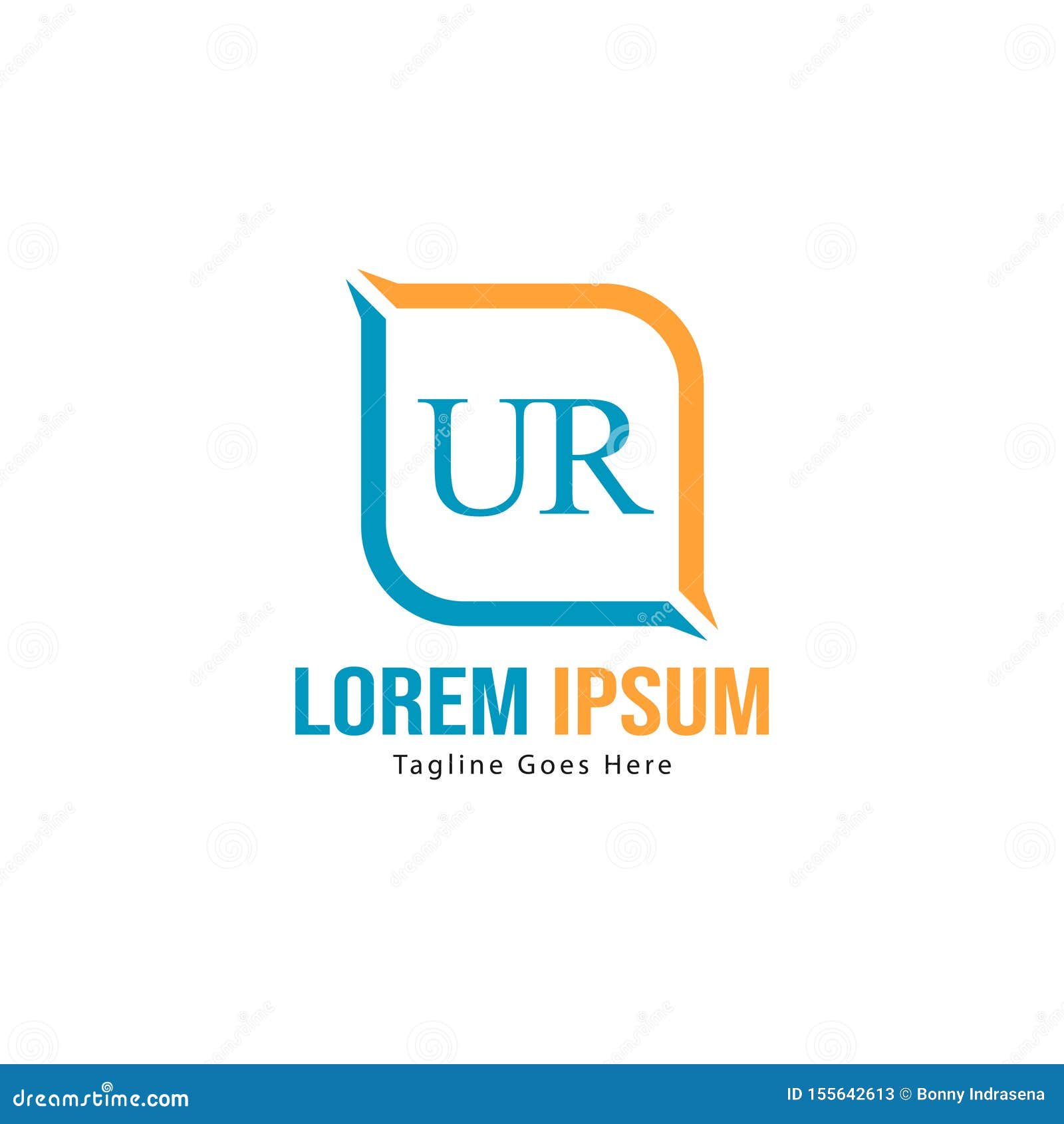 UR Letter Logo Design. Creative Modern UR Letters Icon Illustration ...