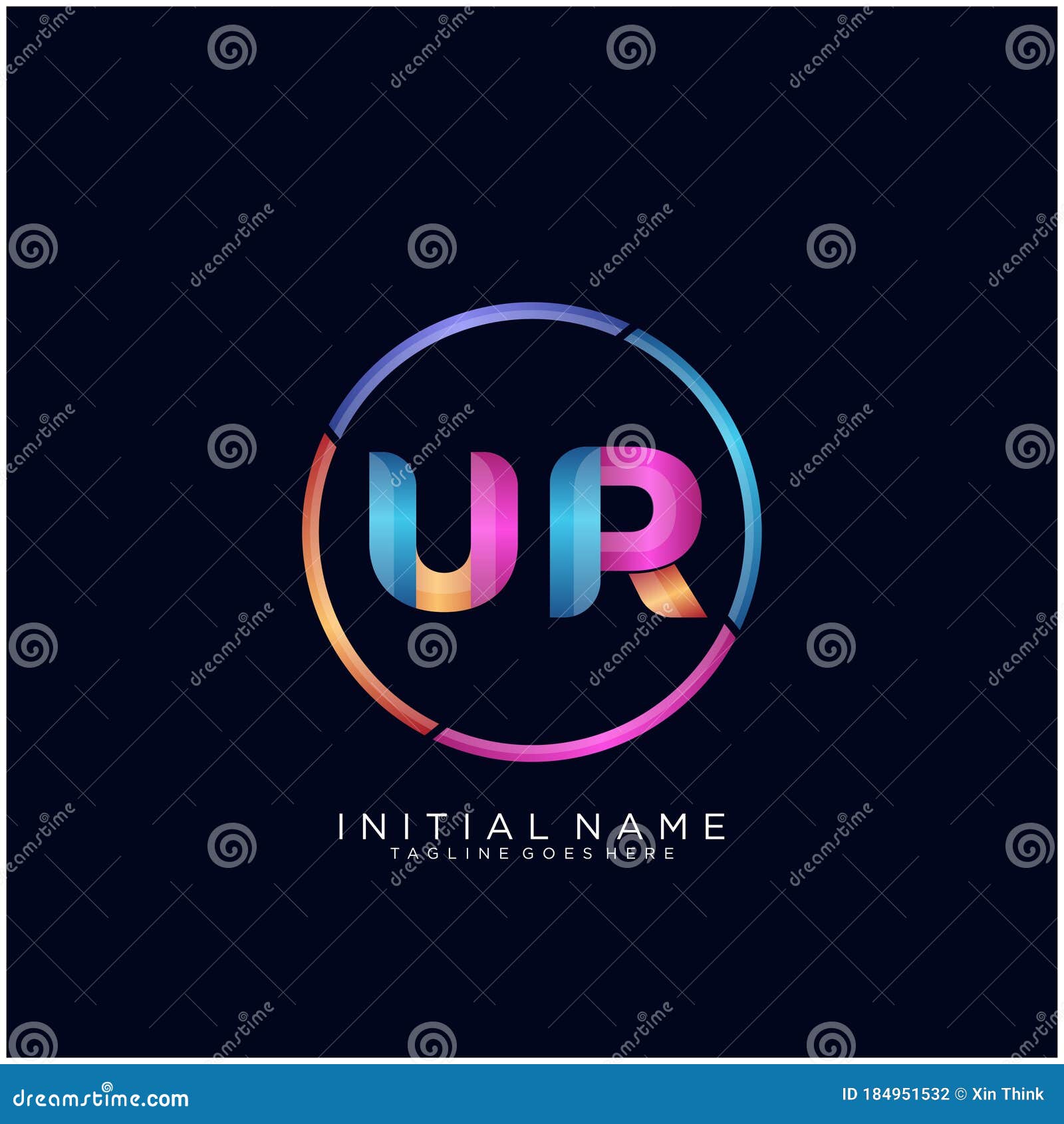 UR Letter Logo Icon Design Template Elements Stock Vector ...