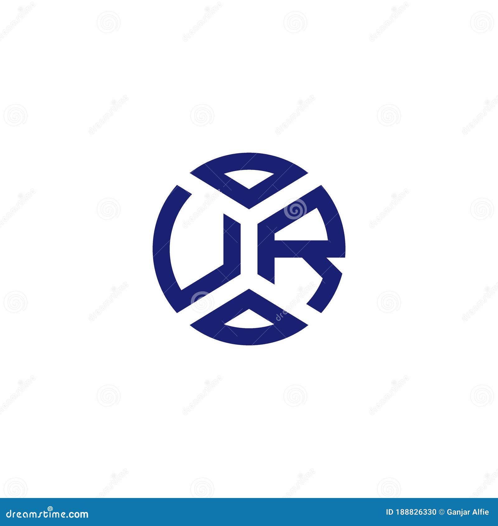 UR Monogram Logo with Abstract Shapes in Modern Style Stock Vector ...