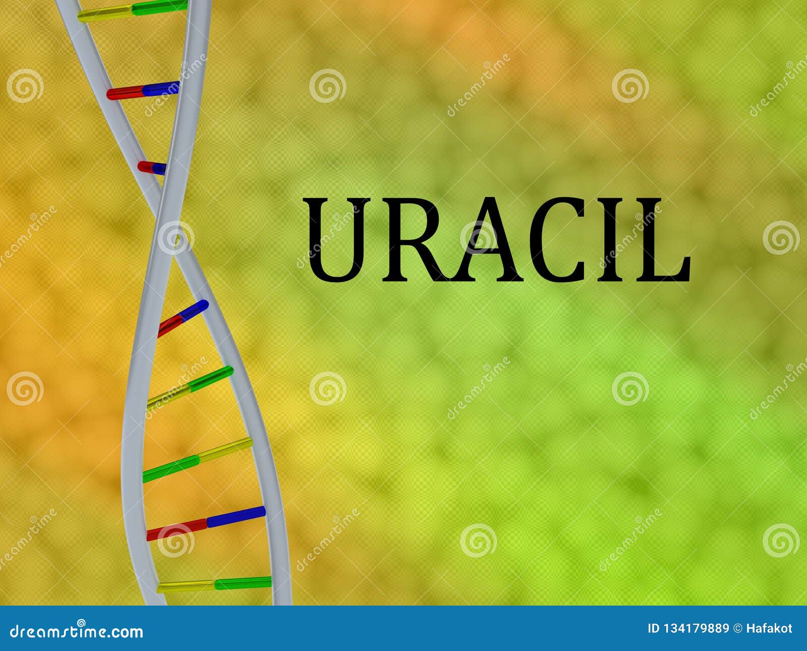 URACIL - genetic concept stock illustration. Illustration of cell ...