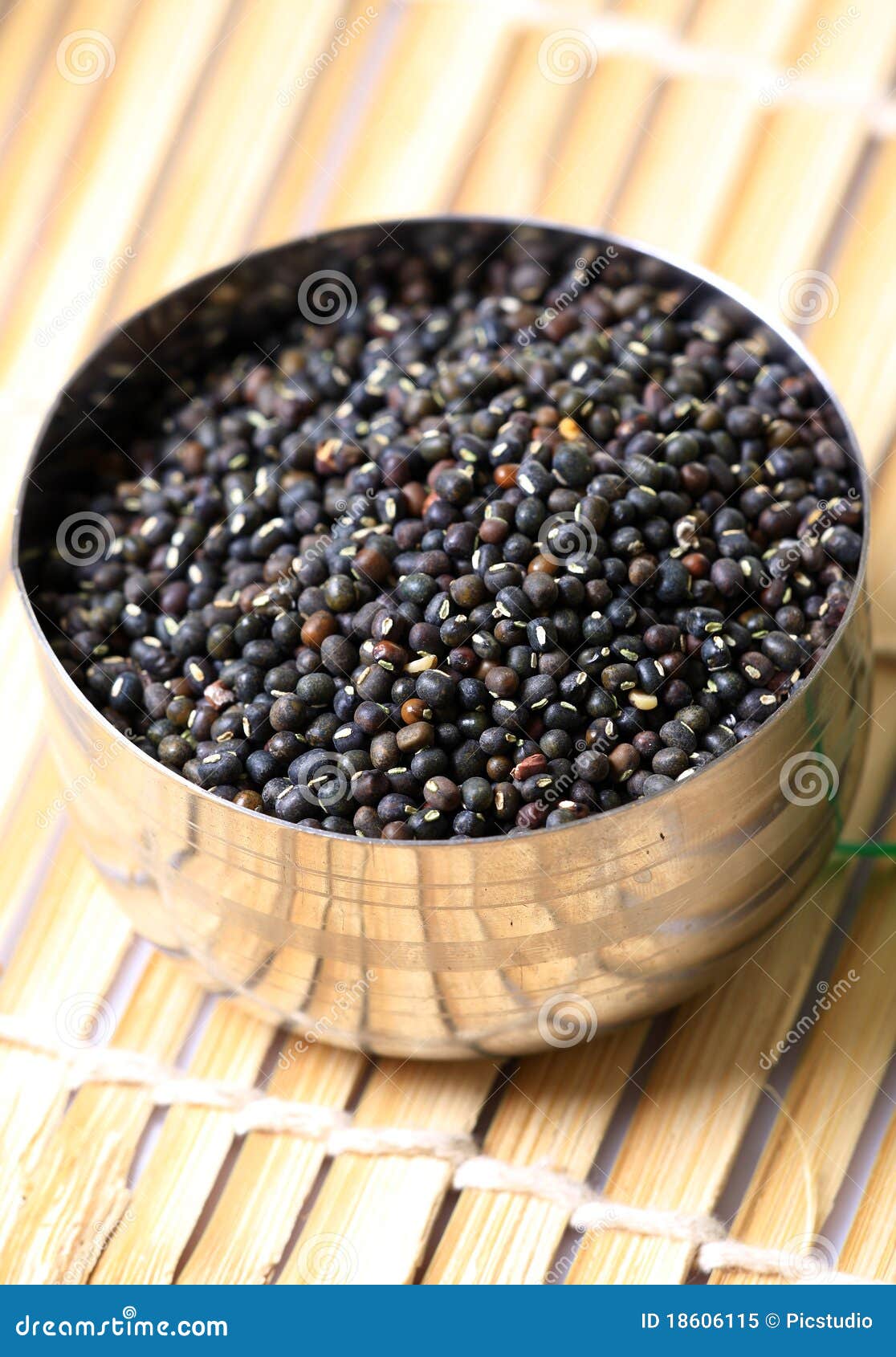 Urad whole lentil stock image. Image of urad, steel, healthy - 18606115