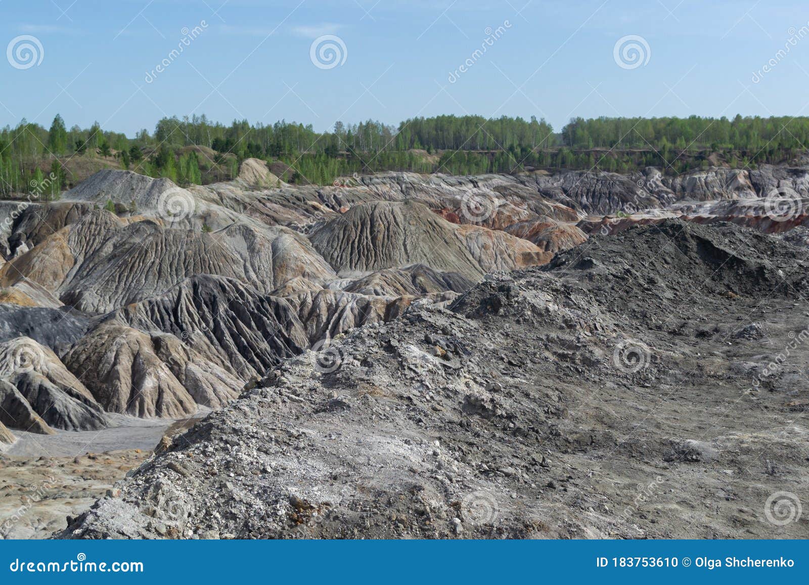 Ural Refractory Clay Quarries. Panorama Stock Photo - Image of mineral, desert: 183753610