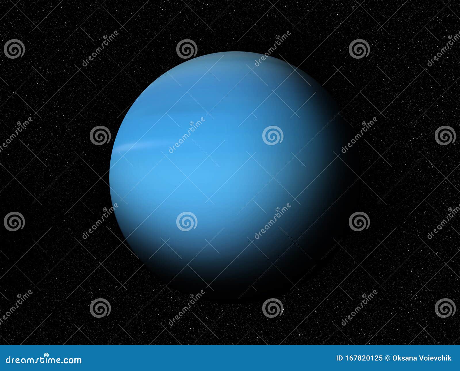 Uran in space 3D stock illustration. Illustration of isolated - 167820125