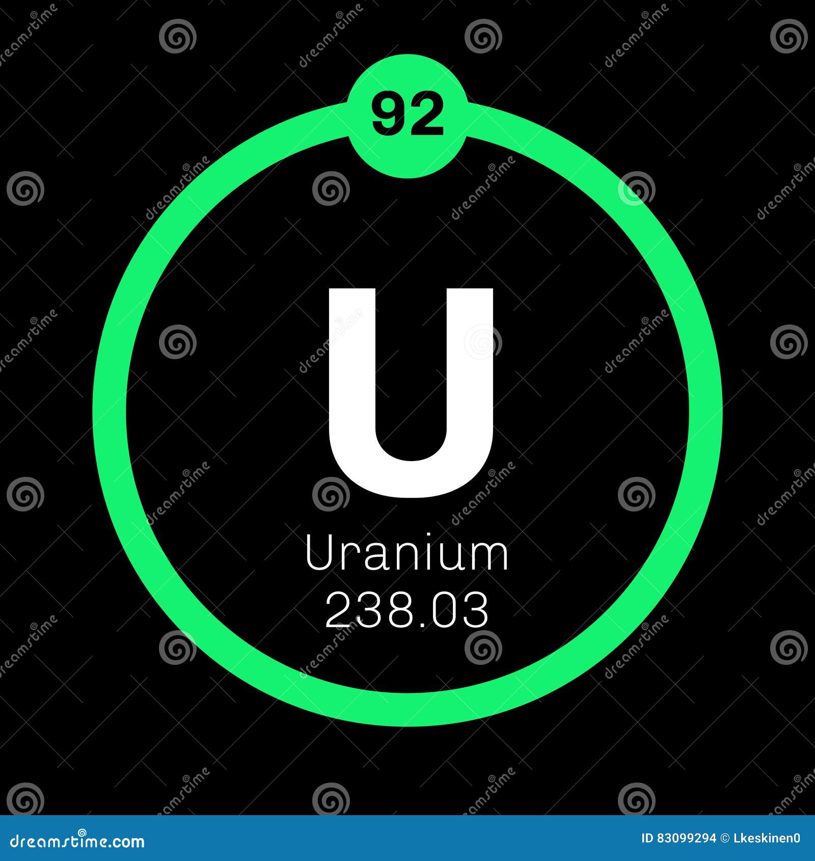 Uranium Chemical Element With 92 Atomic Number, Atomic Mass And ...