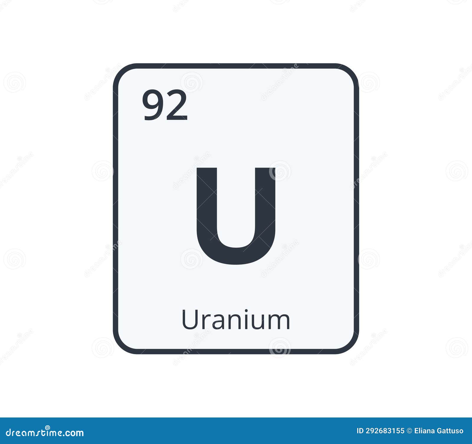 Uranium Chemical Symbol. stock illustration. Illustration of chemistry ...