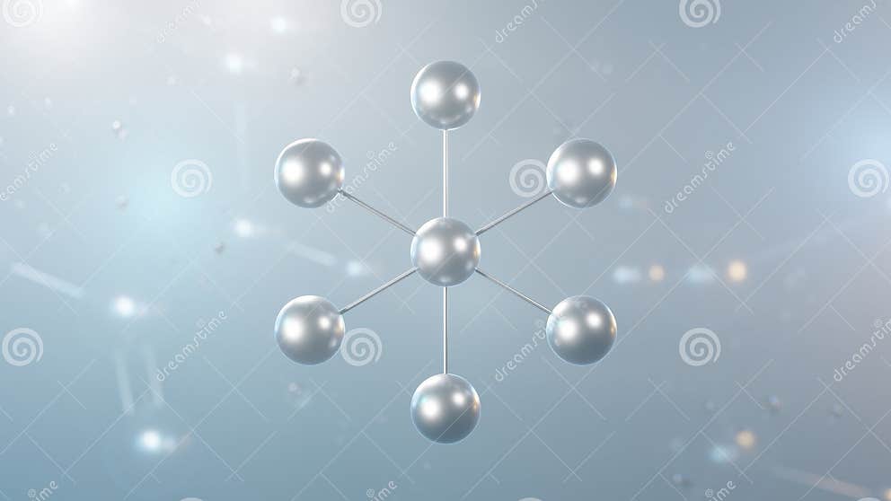 Uranium Hexafluoride Molecular Structure, 3d Model Molecule, Hex ...