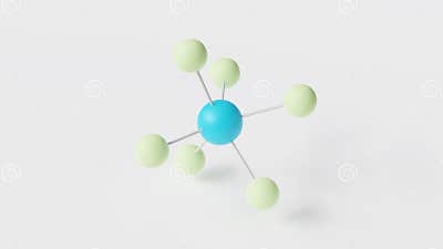 Uranium Hexafluoride Molecule 3d, Molecular Structure, Ball and Stick ...