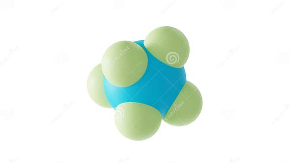 Uranium Hexafluoride Molecule, Hex, Molecular Structure, Isolated 3d ...