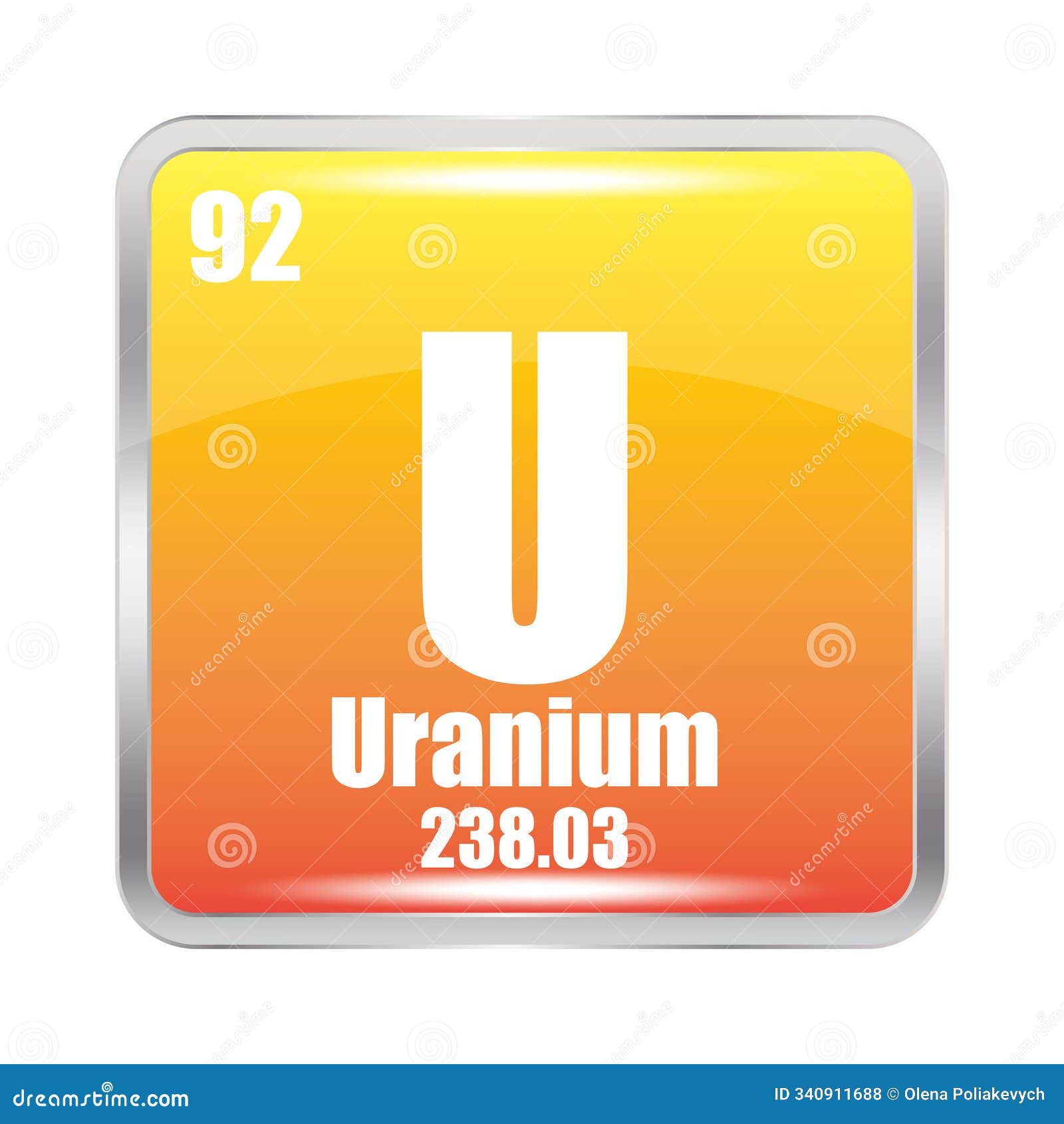 Uranium Molecular Structure Isolated On White Stock Illustration ...
