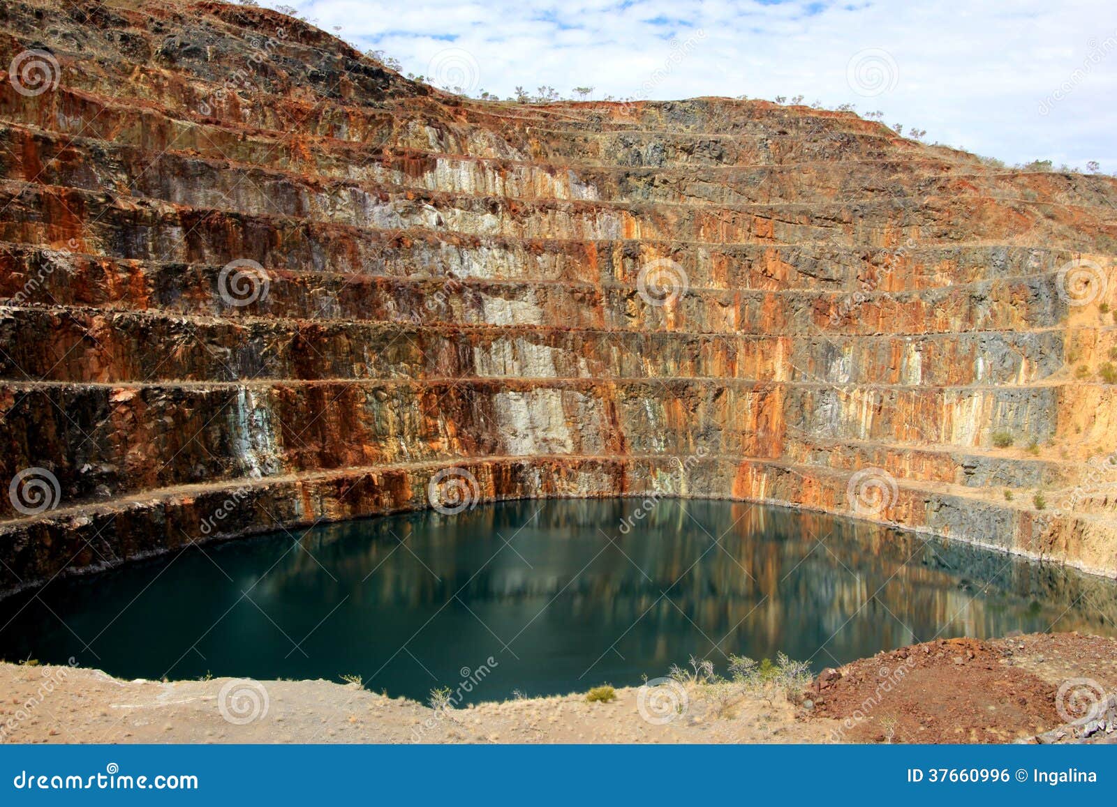 Uranium Mine stock photo. Image of mining, water, orange - 37660996