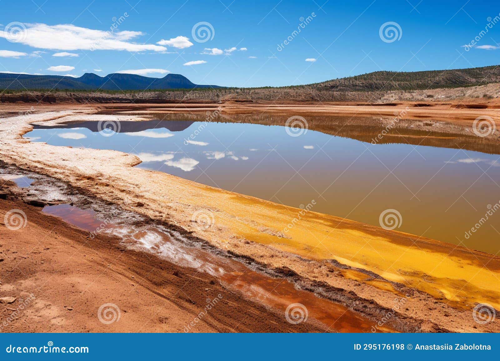 Uranium Mine Tailings Pond stock illustration. Illustration of landfill ...