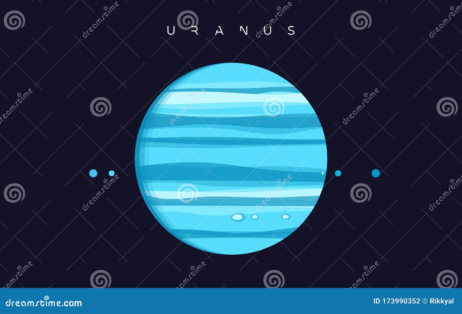 Urano. El Séptimo Planeta Del Sol. Ejemplo Del Vector Ilustración del ...