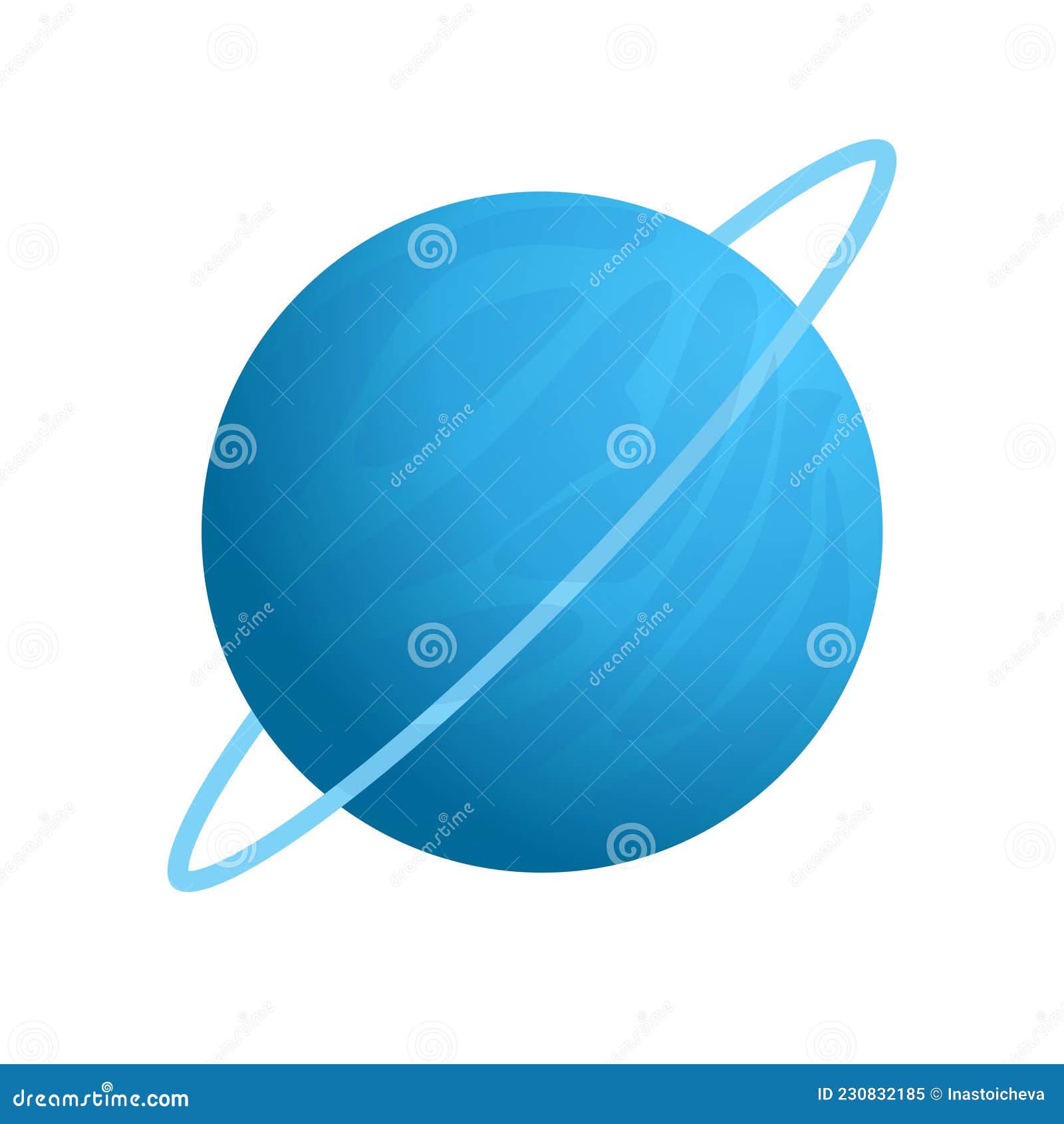 Planet Uranus Flat Vector - Solar System Icon Stock Vector ...