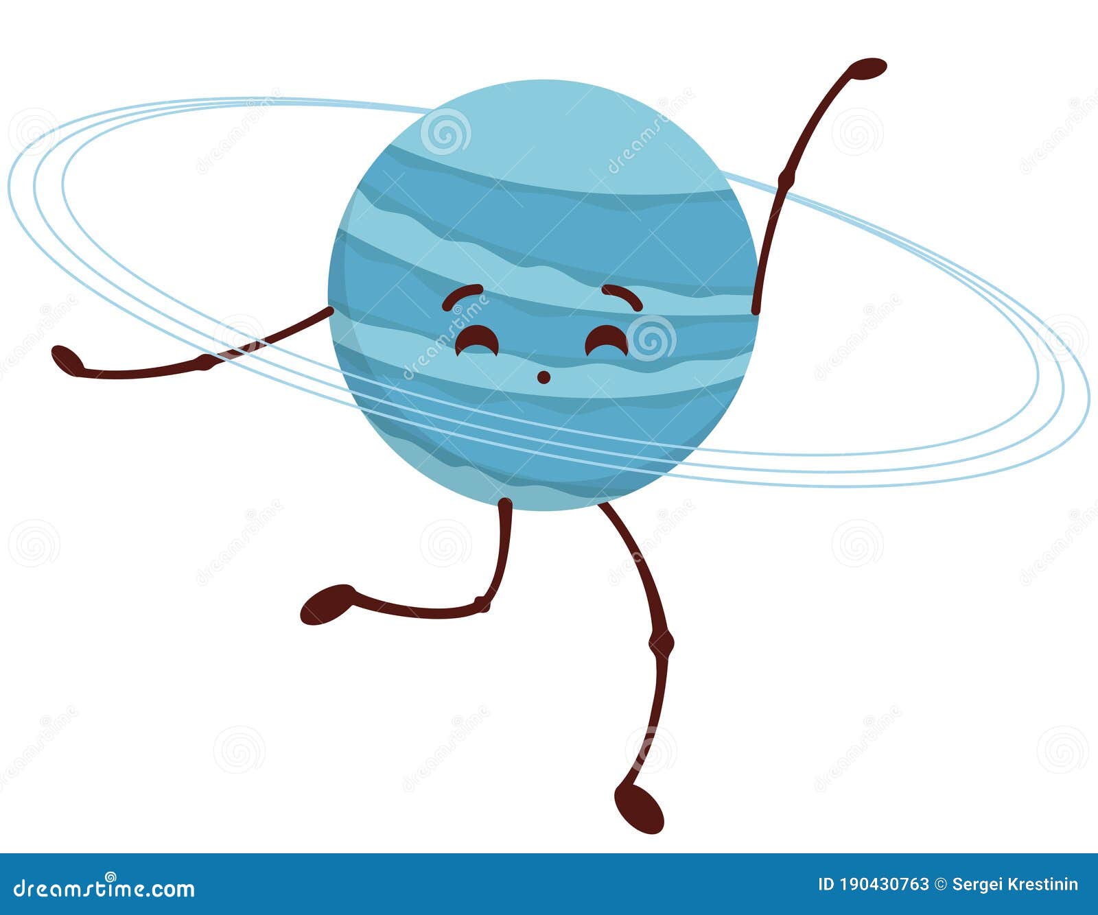 Uranus in cartoon style stock illustration. Illustration of clip ...