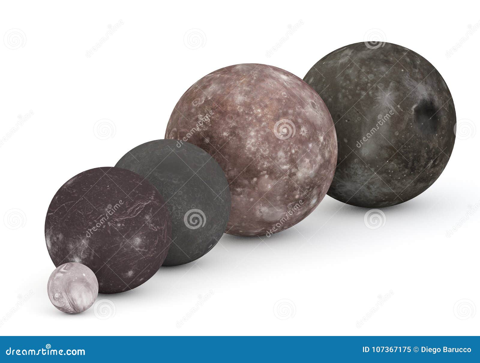 Uranus And Its Moons, Vector Educational Poster | CartoonDealer.com ...
