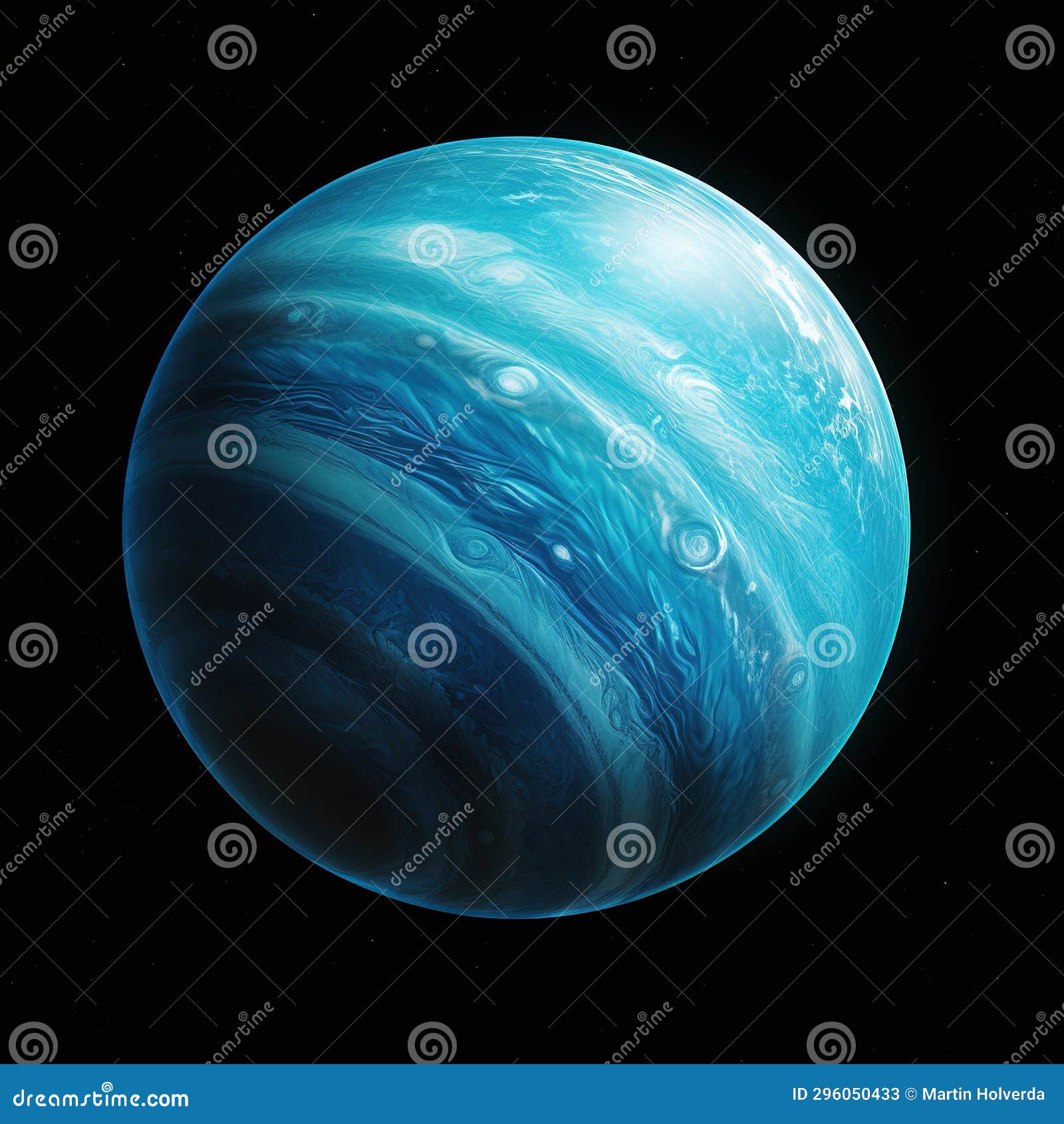 Uranus Planet Bleu From Space Globe With Atmosphere Stock Illustration Illustration Of Orbit