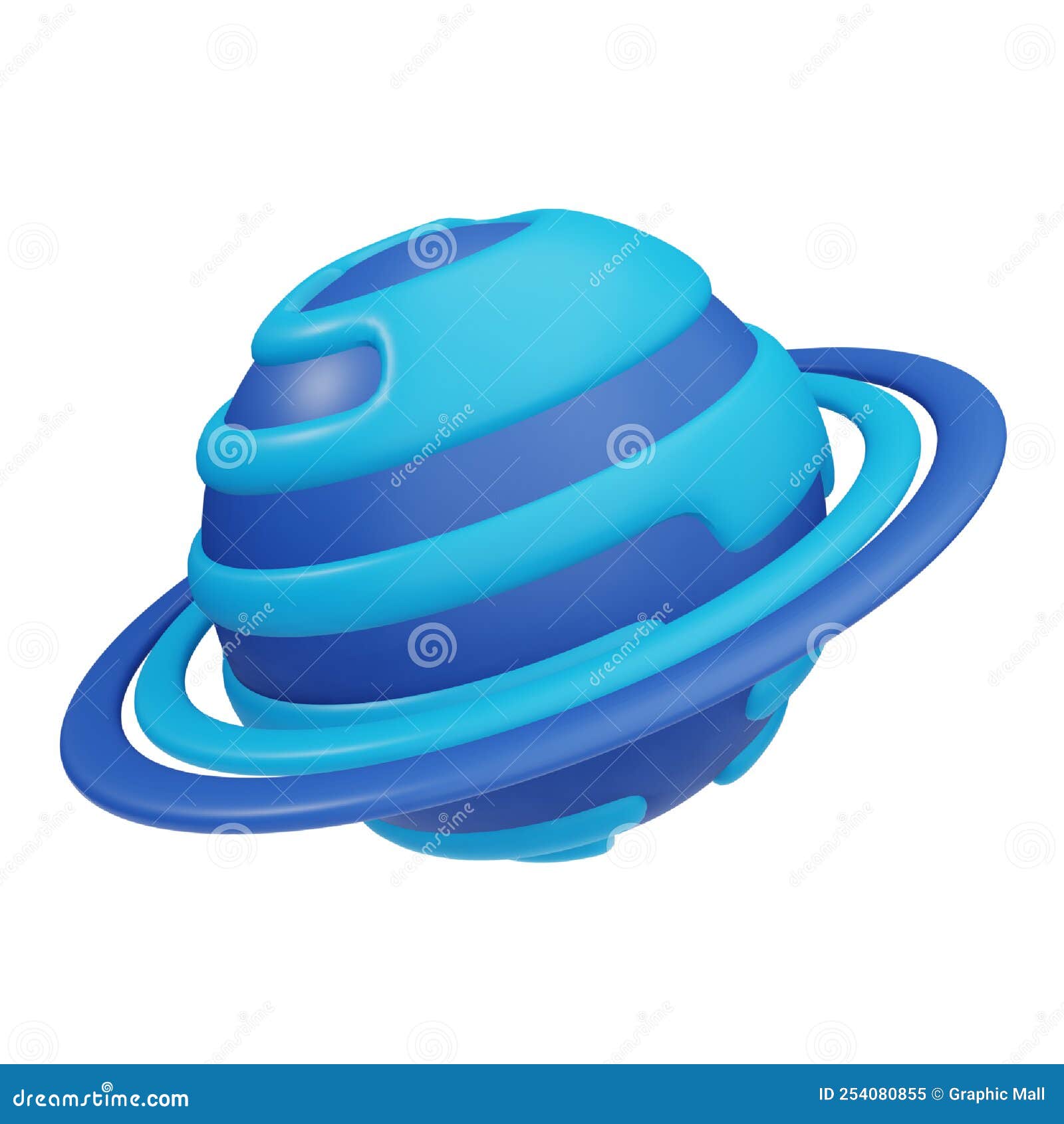 Uranus Planet 3d Rendering Isometric Icons. Stock Vector - Illustration ...