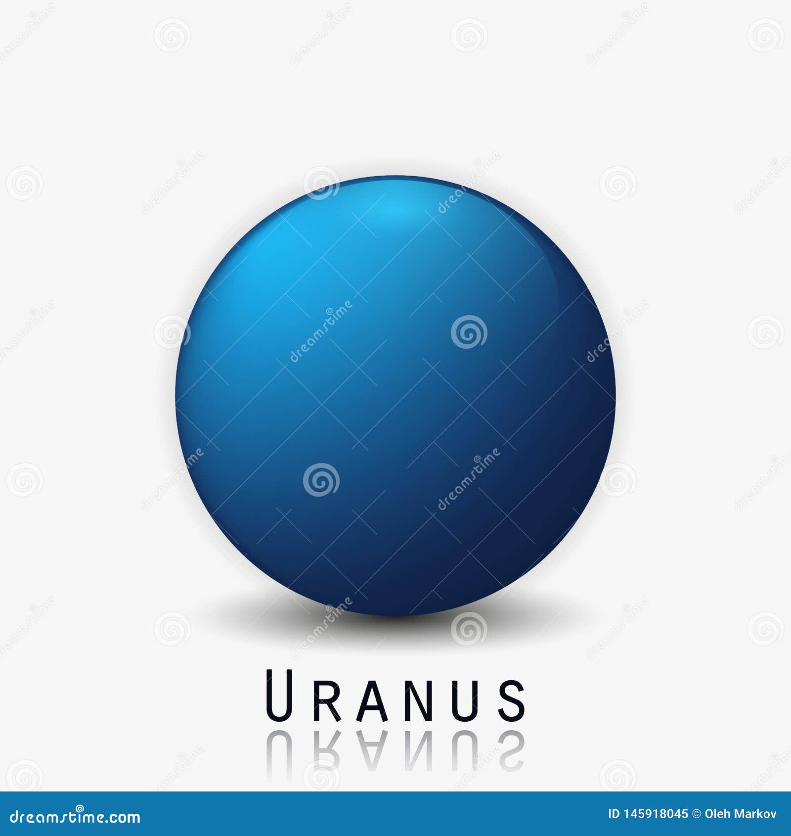Uranus Planet 3d Vector Illustration. Stock Vector - Illustration of ...