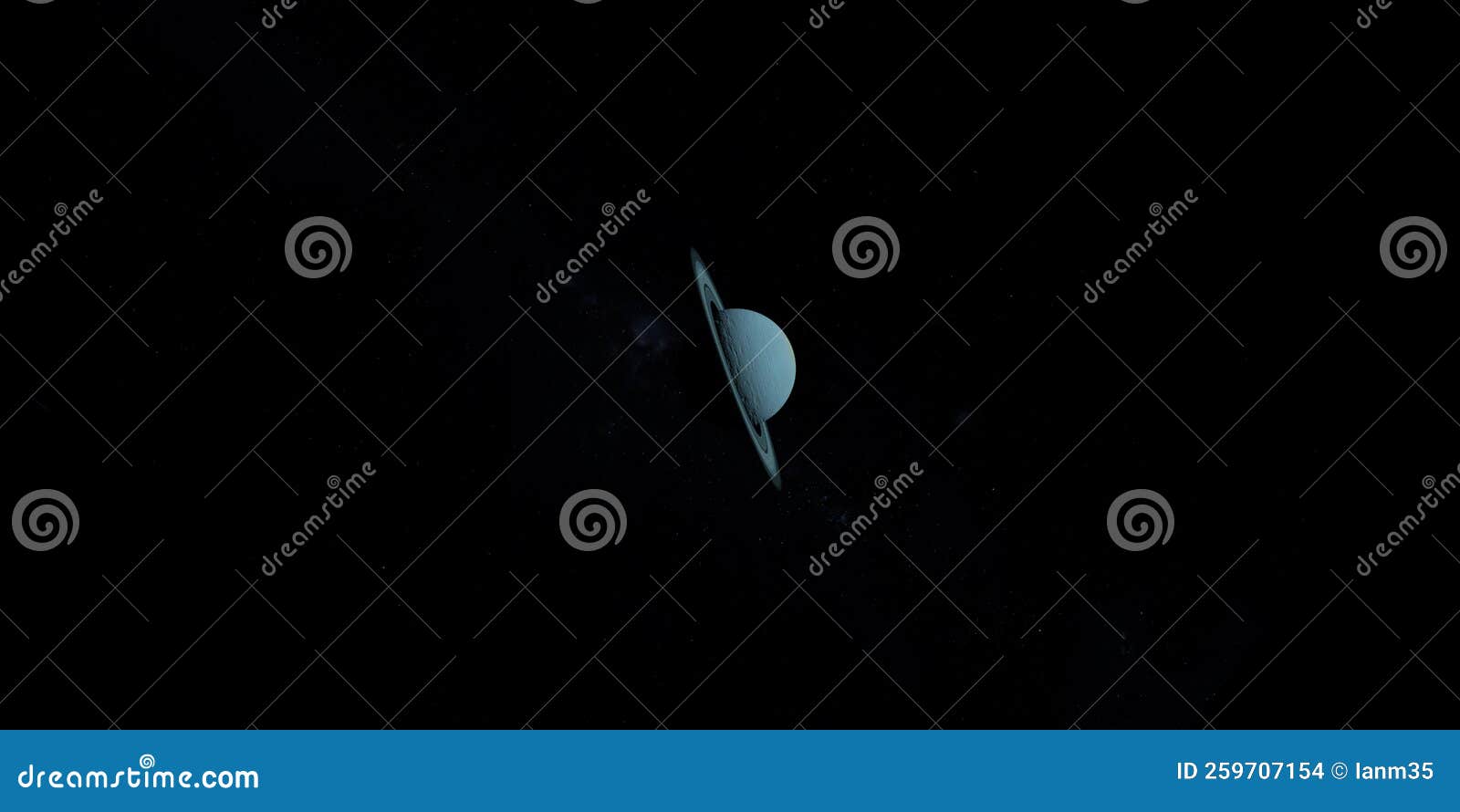 Uranus Planet and Her Rings in the Outer Space Stock Illustration ...