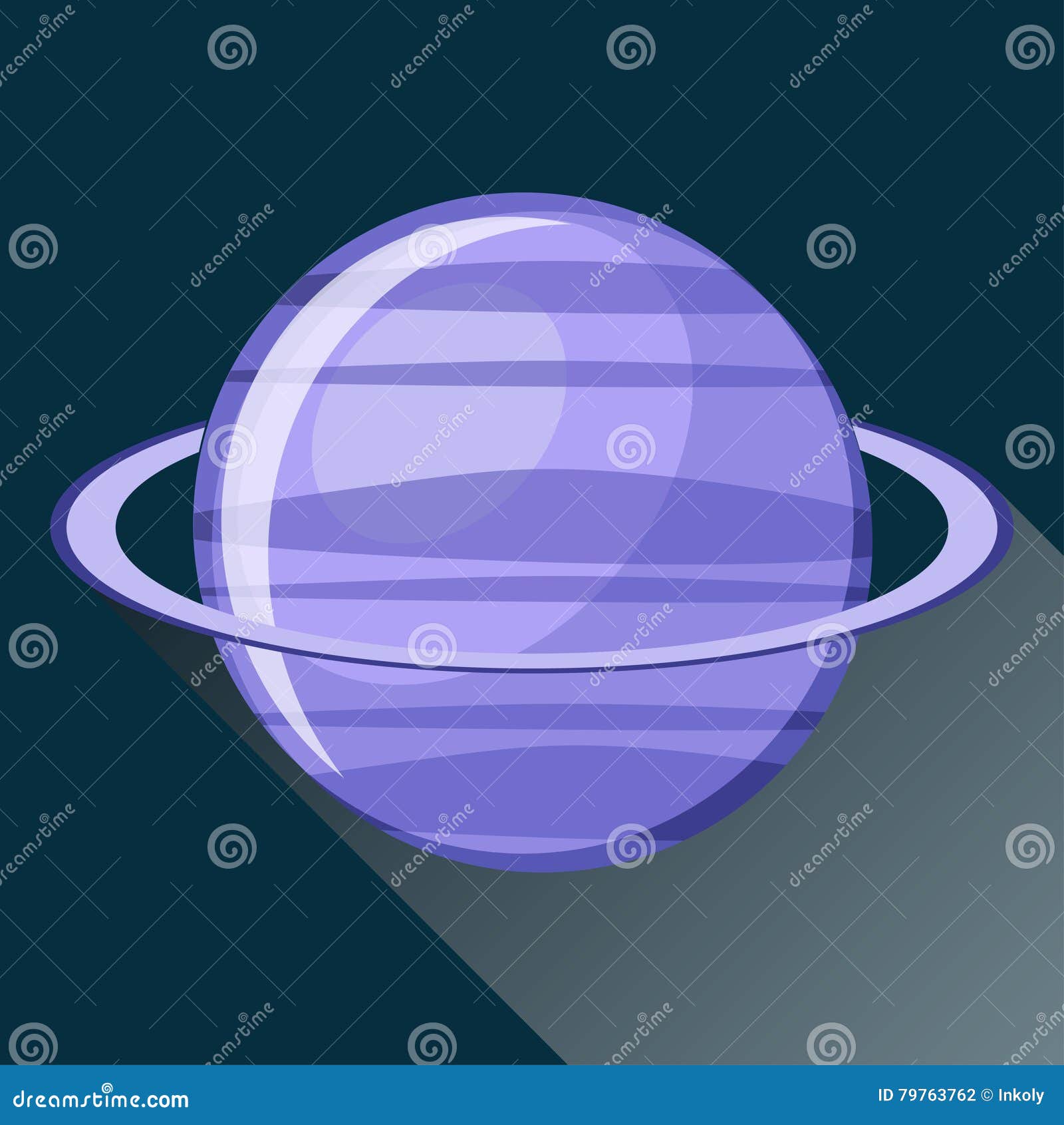 Uranus planet icon stock vector. Illustration of kids - 79763762