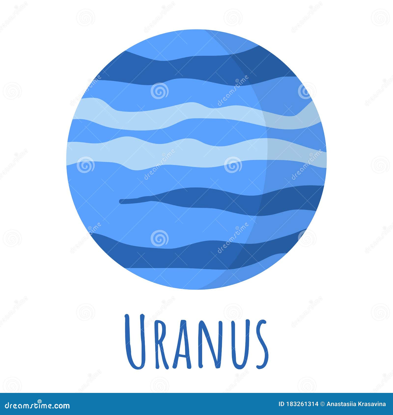 Uranus Vector Uranus Planet Solar System In Outer Space Vector,