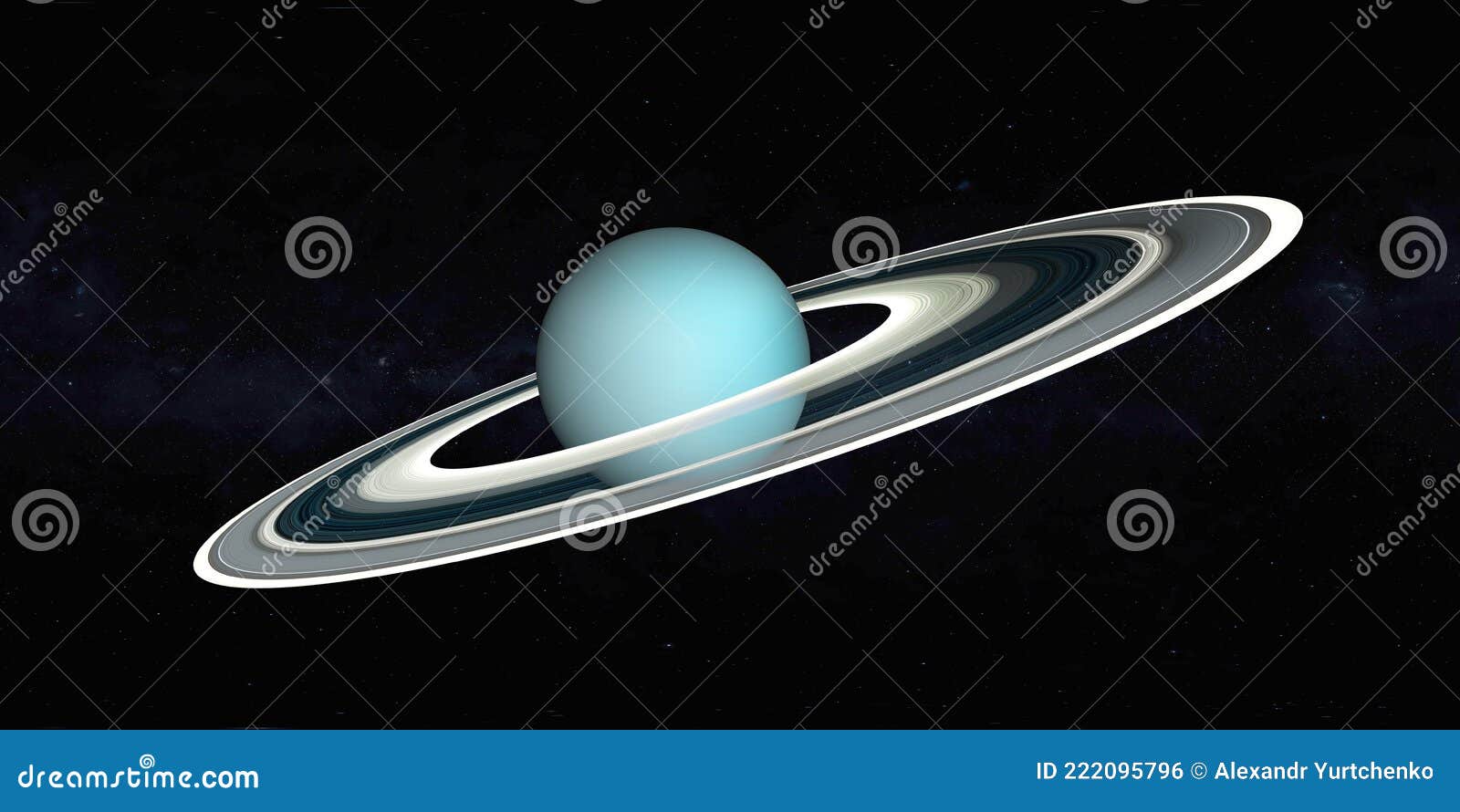 Uranus Planet With Ring Stock Illustration Illustration Of Outer 222095796