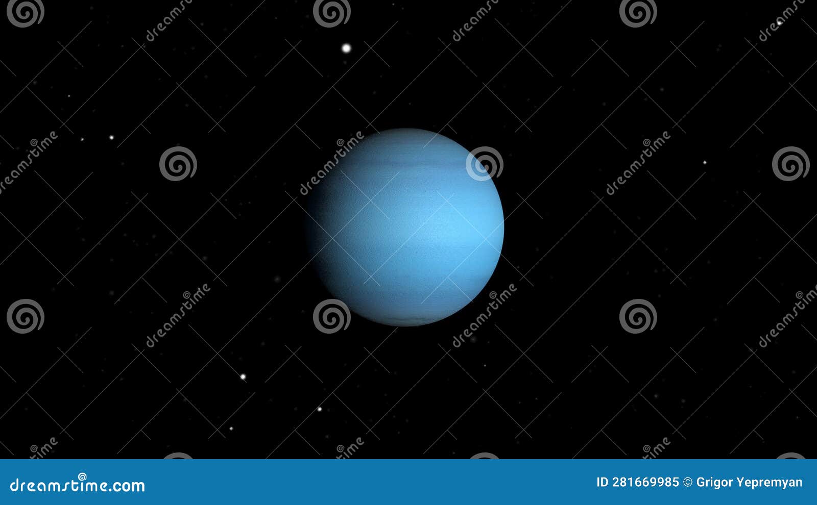 Uranus Planet Rotating in Its Own Orbit in the Outer Space Stock Video ...