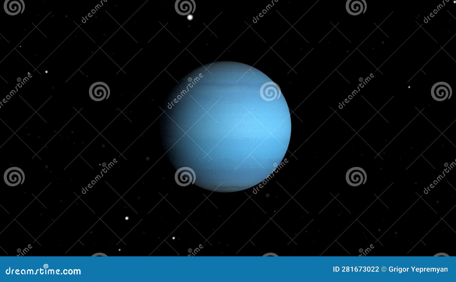 Uranus Planet Rotating in Its Own Orbit in the Outer Space Stock ...