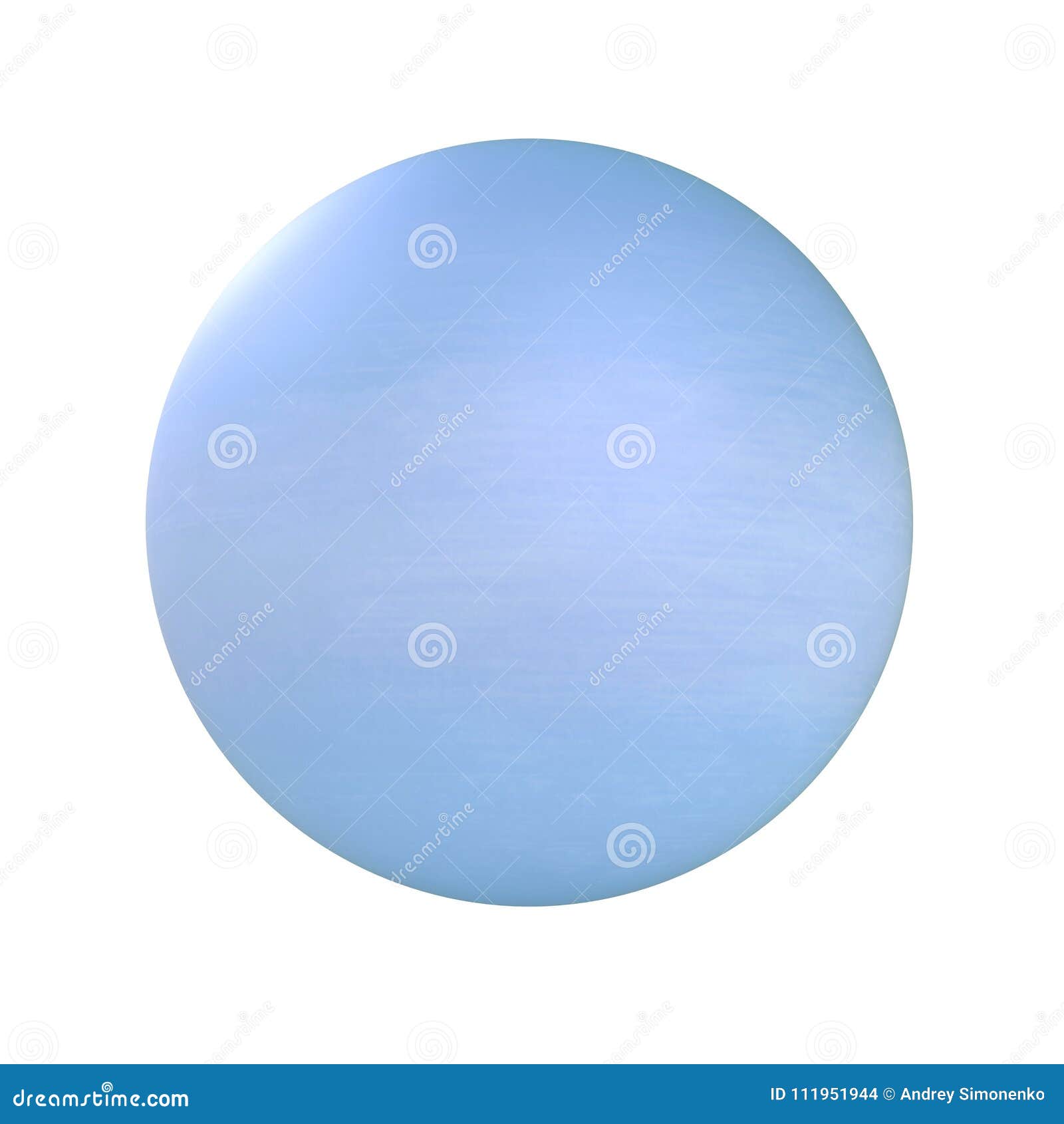 Uranus Planet On White. 3D Illustration Stock Illustration ...