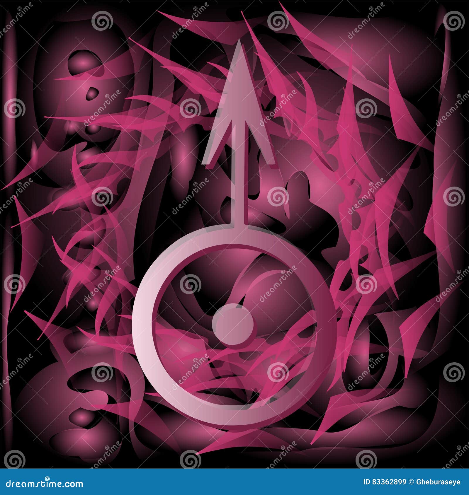 Uranus Symbol on an Abstract Background. Stock Vector - Illustration of ...