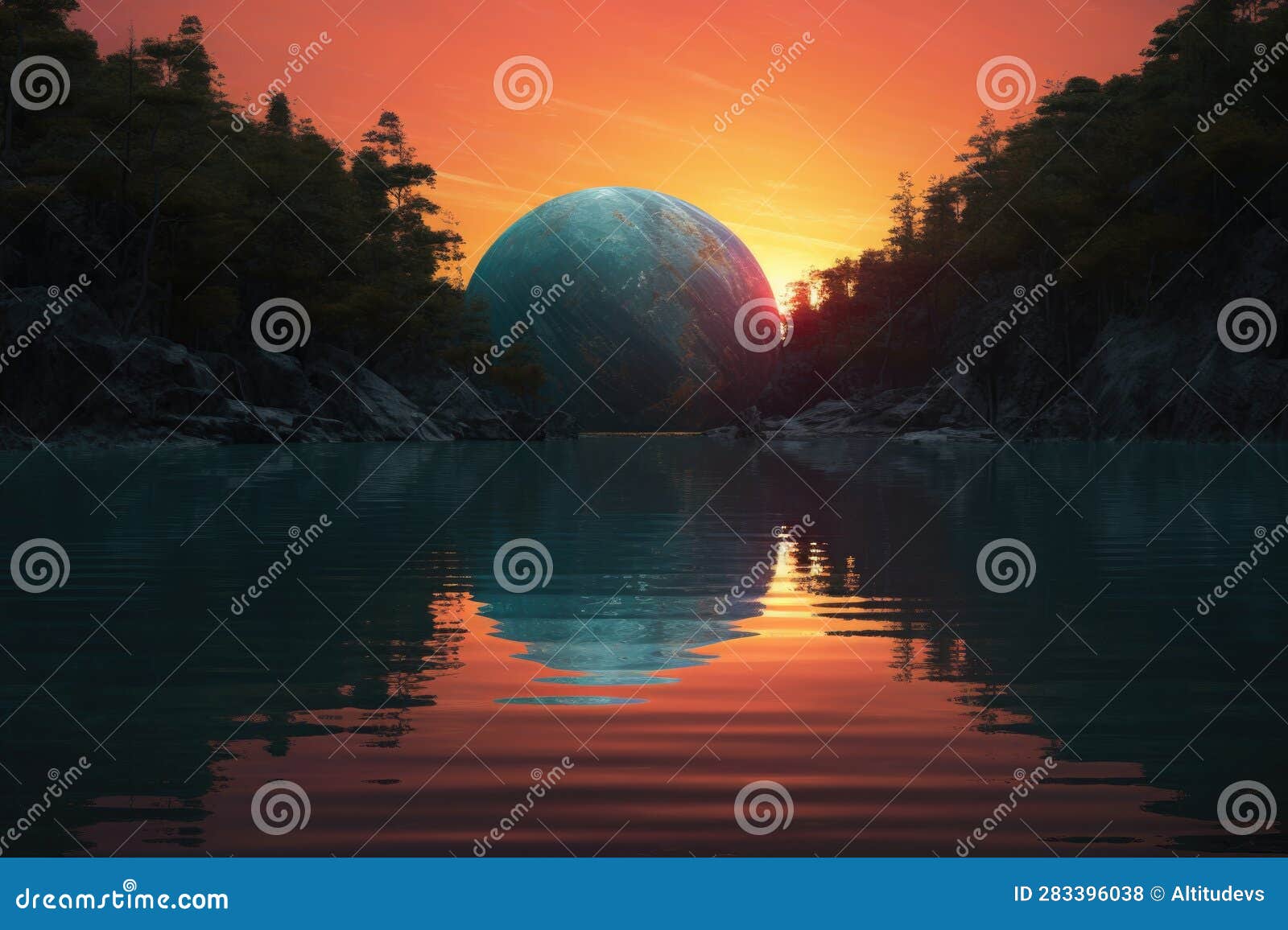 Uranus Tilted Axis Creating a Unique Sunset Glow Stock Photo - Image of ...