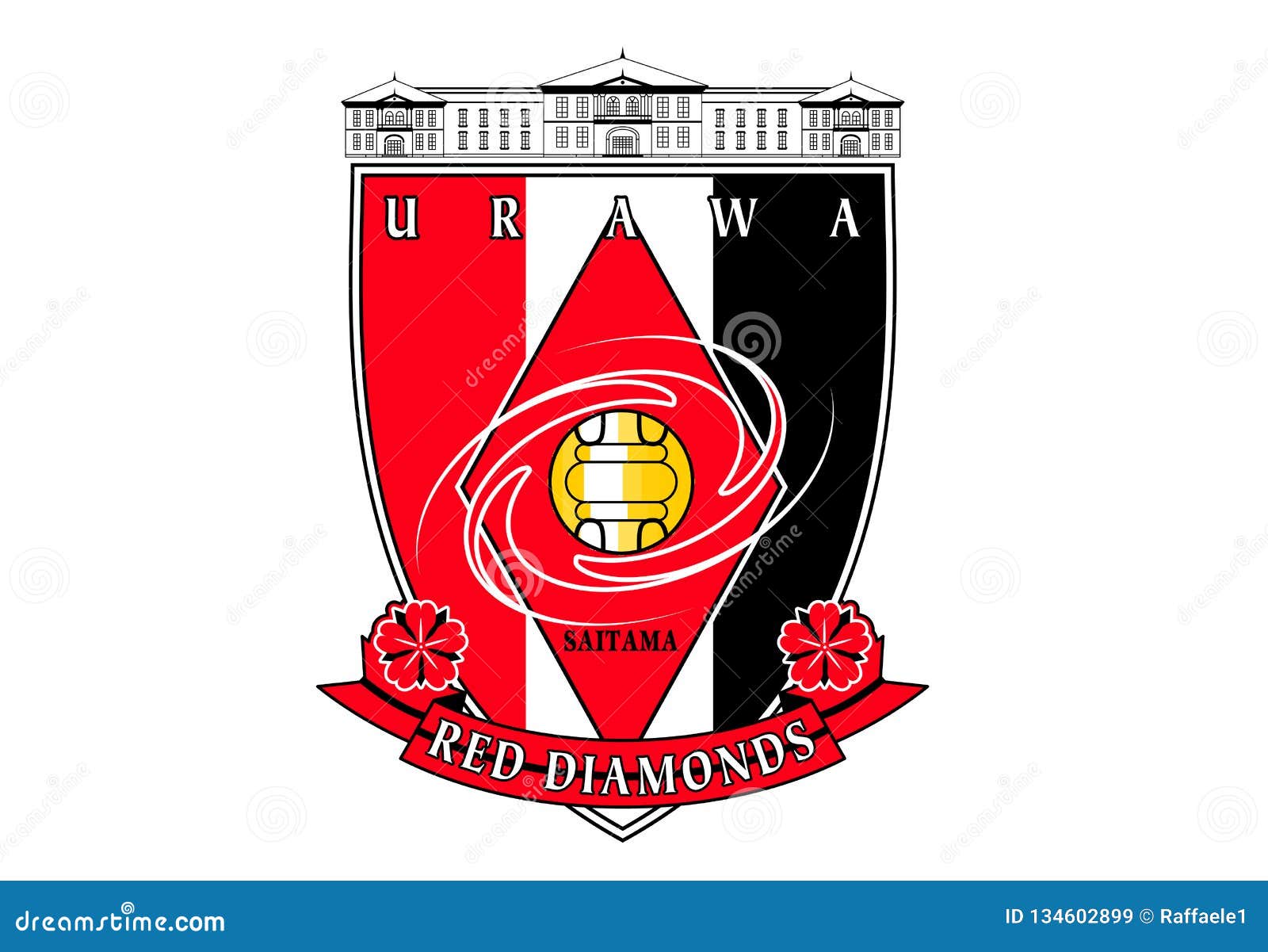Urawa Red Diamonds Logo editorial stock image. Illustration of soccer ...