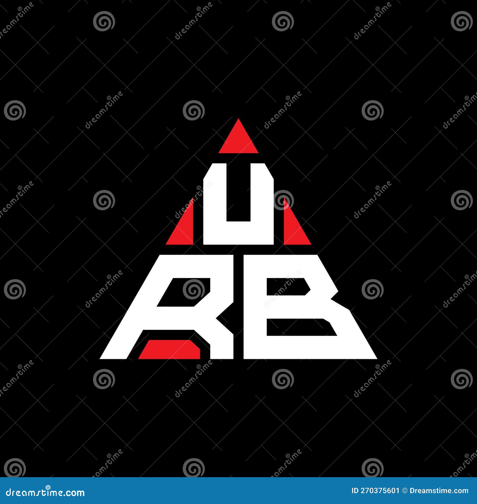 URB Triangle Letter Logo Design with Triangle Shape. URB Triangle Logo ...