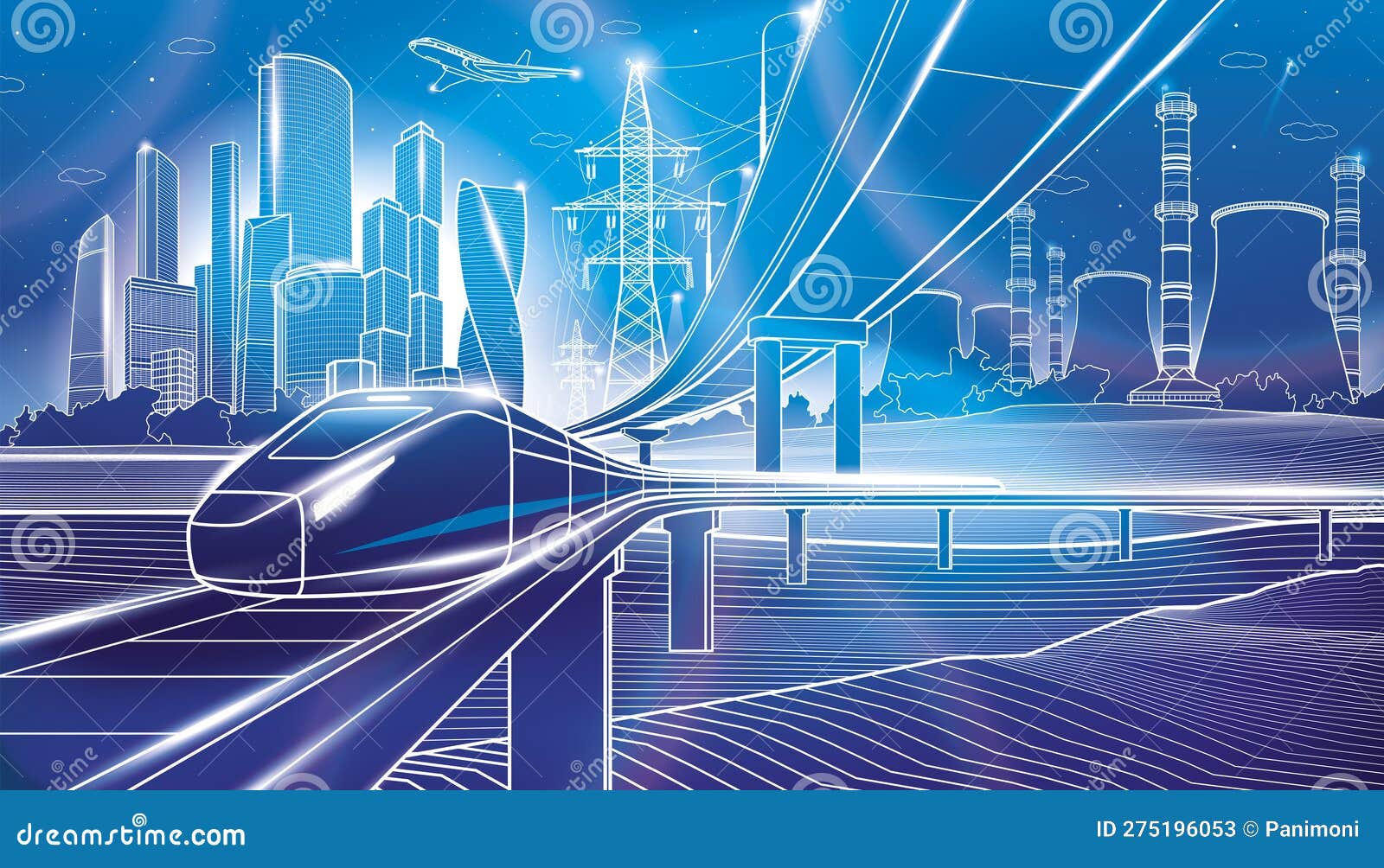 Outline Flyover Bridge Vector Icon. Isolated Black Simple Line Element ...