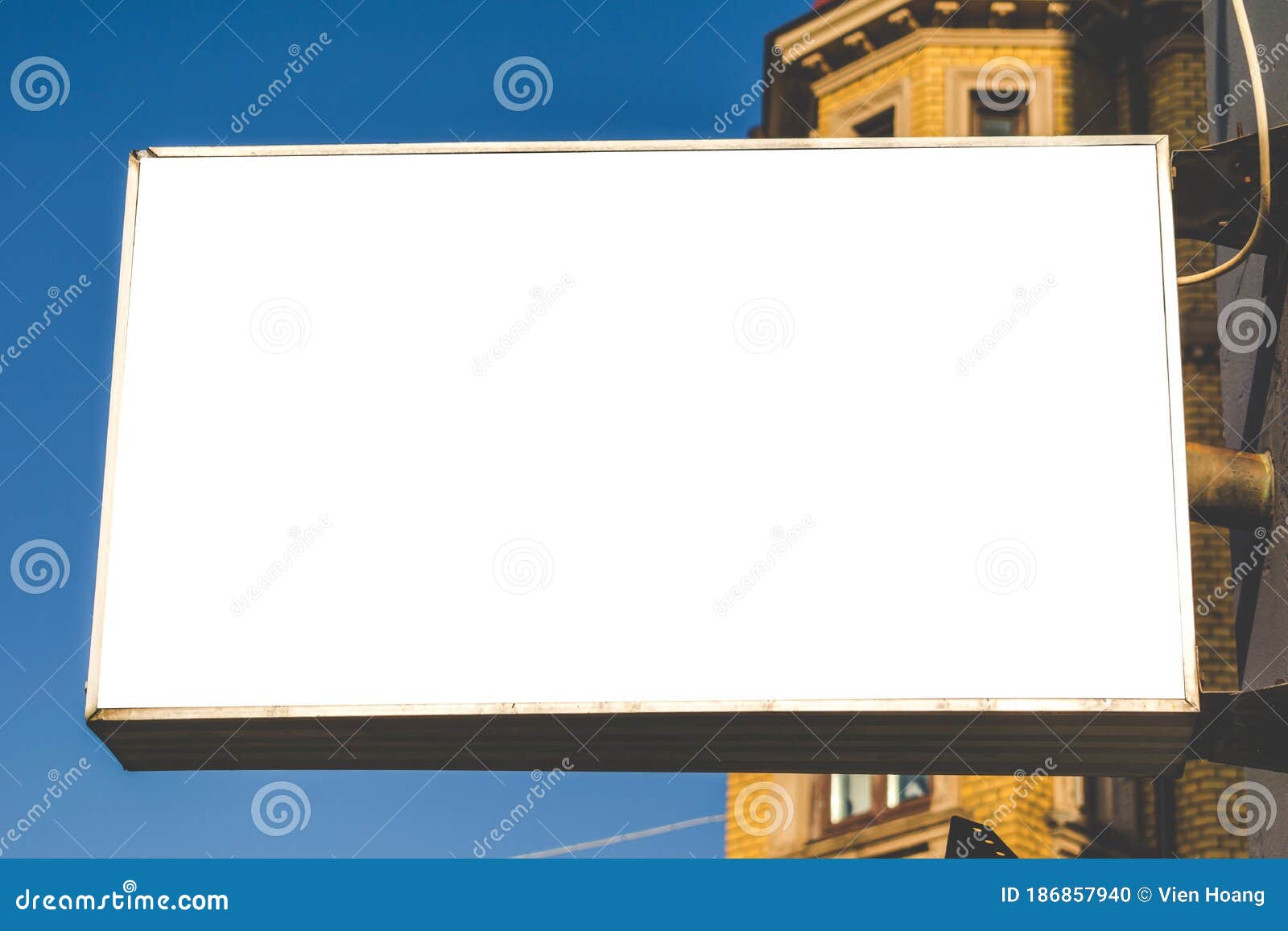 Urban Advertisement Blank White Mockup Isolated Ad Space. Retro Look ...