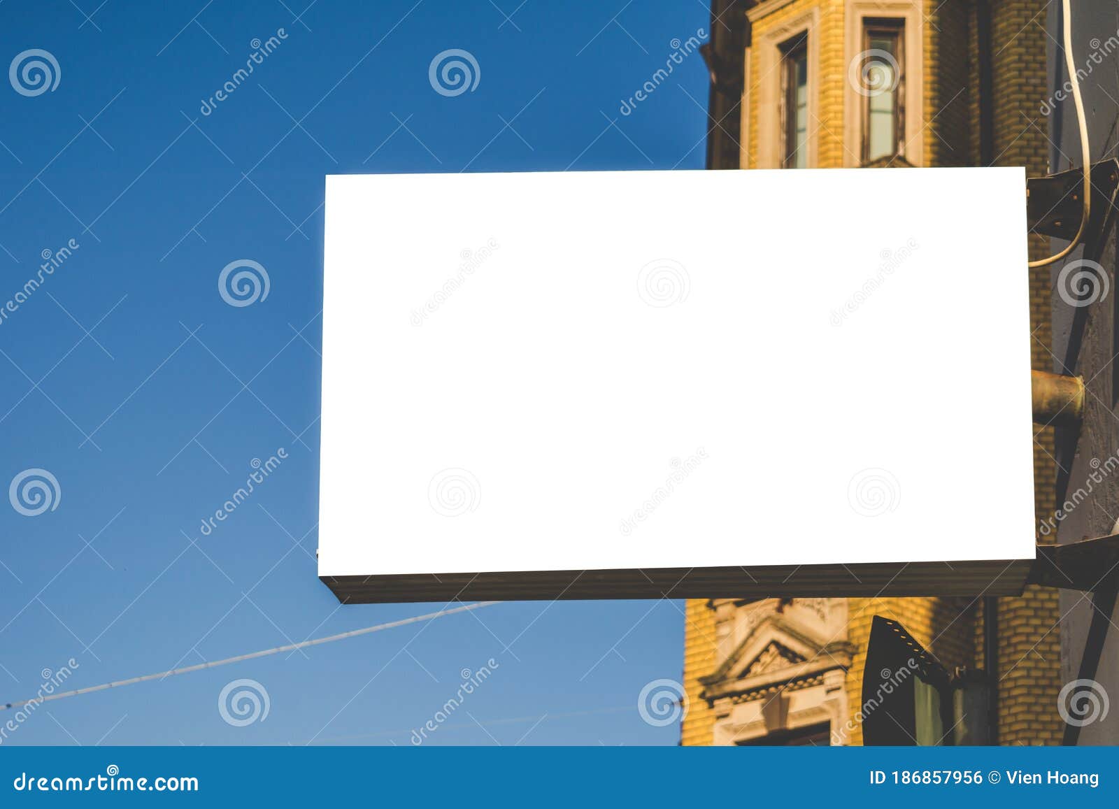 Urban Advertisement Blank White Mockup Isolated Ad Space. Retro Look ...