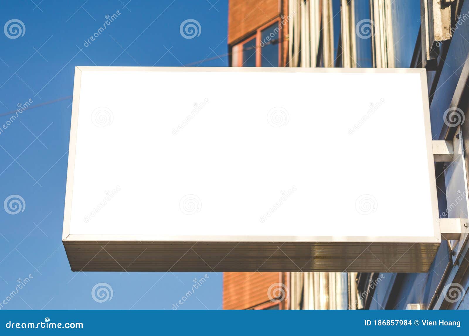 Urban Advertisement Blank White Mockup Isolated Ad Space. Retro Look ...