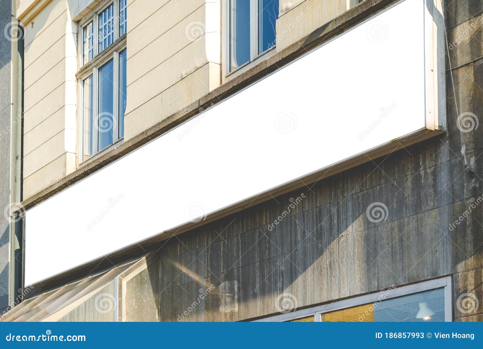 Urban Advertisement Blank White Mockup Isolated Ad Space. Retro Look ...