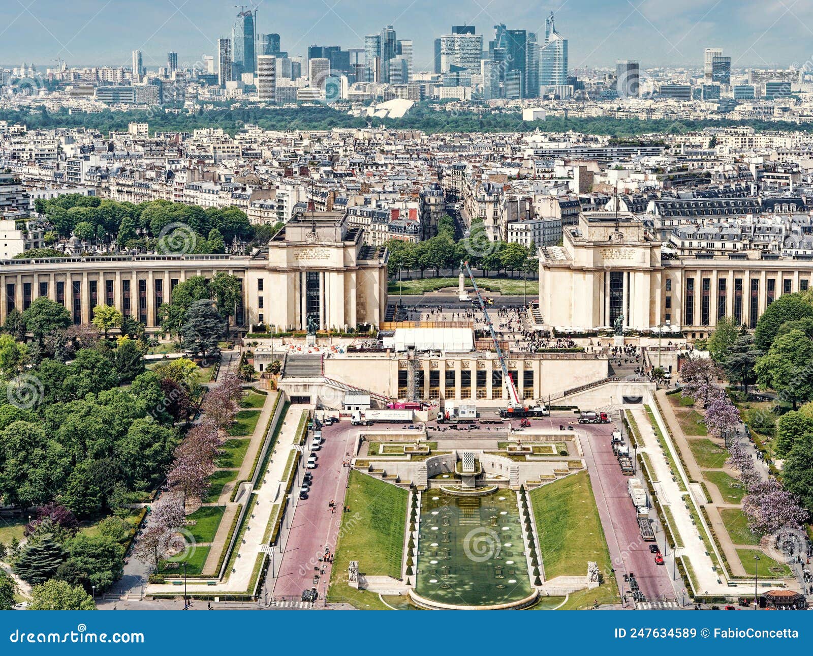 Trocadero Gardens And Eiffel Tower, Paris Royalty-Free Stock ... Trocadero Gardens And Eiffel Tower, Paris Royalty-Free Stock ...